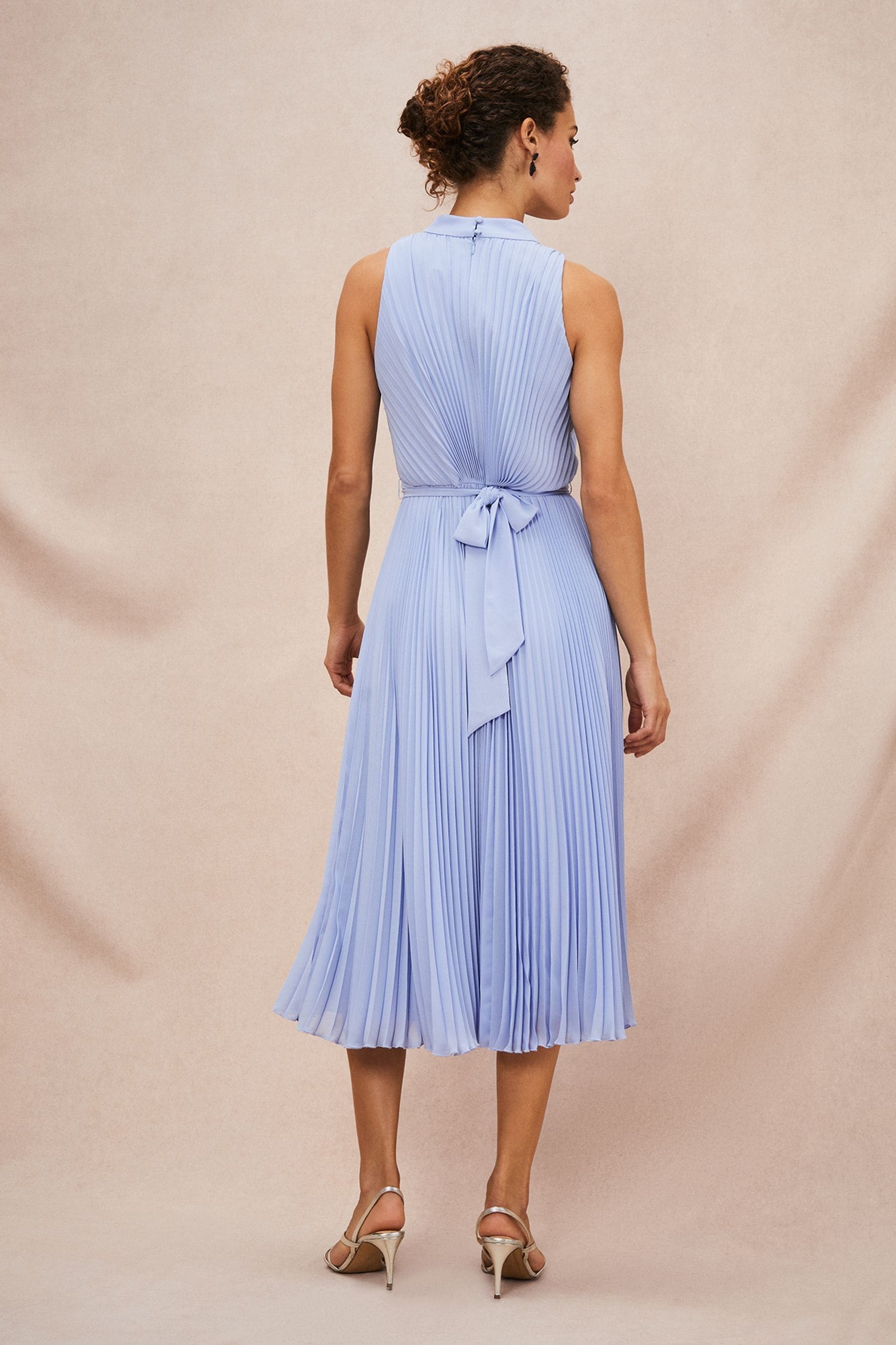 Buy Phase Eight Blue Simara Pleat Dress from the Next UK online shop