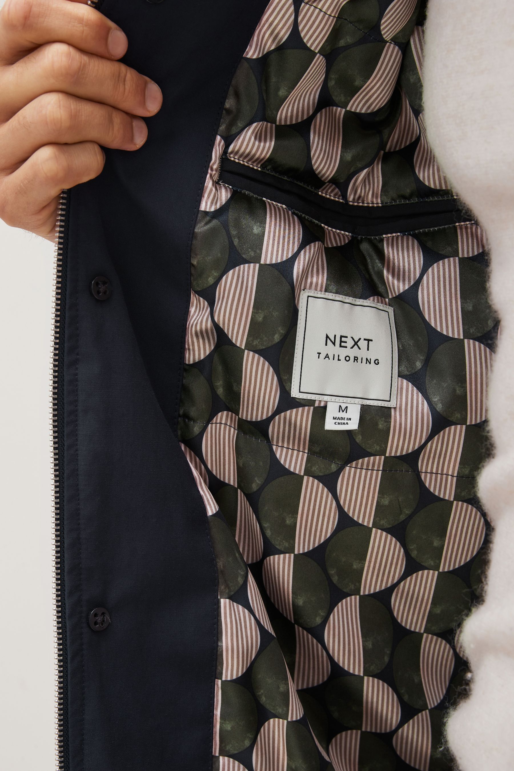 Buy Navy Blue Shower Resistant Trench Coat from the Next UK online shop