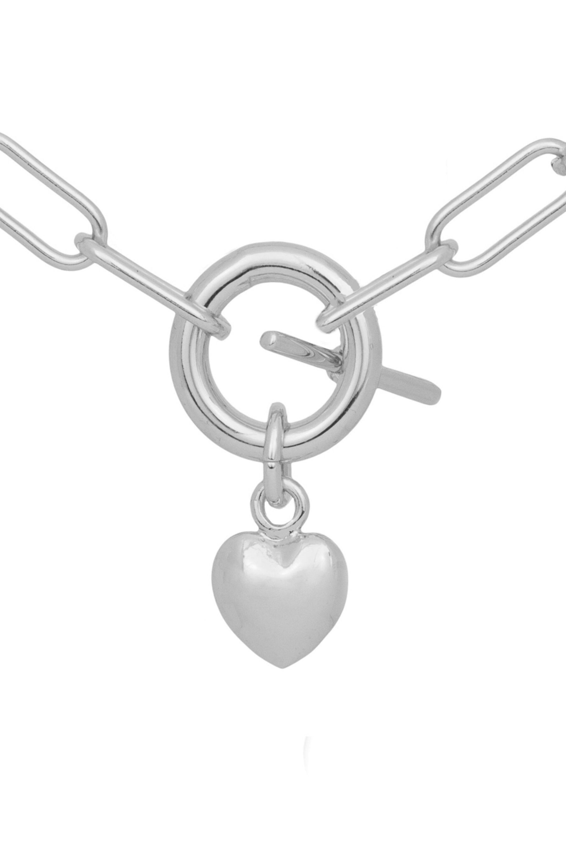 Buy Caramel Jewellery London Silver Tone Chunky Layered T-Bar Necklace ...