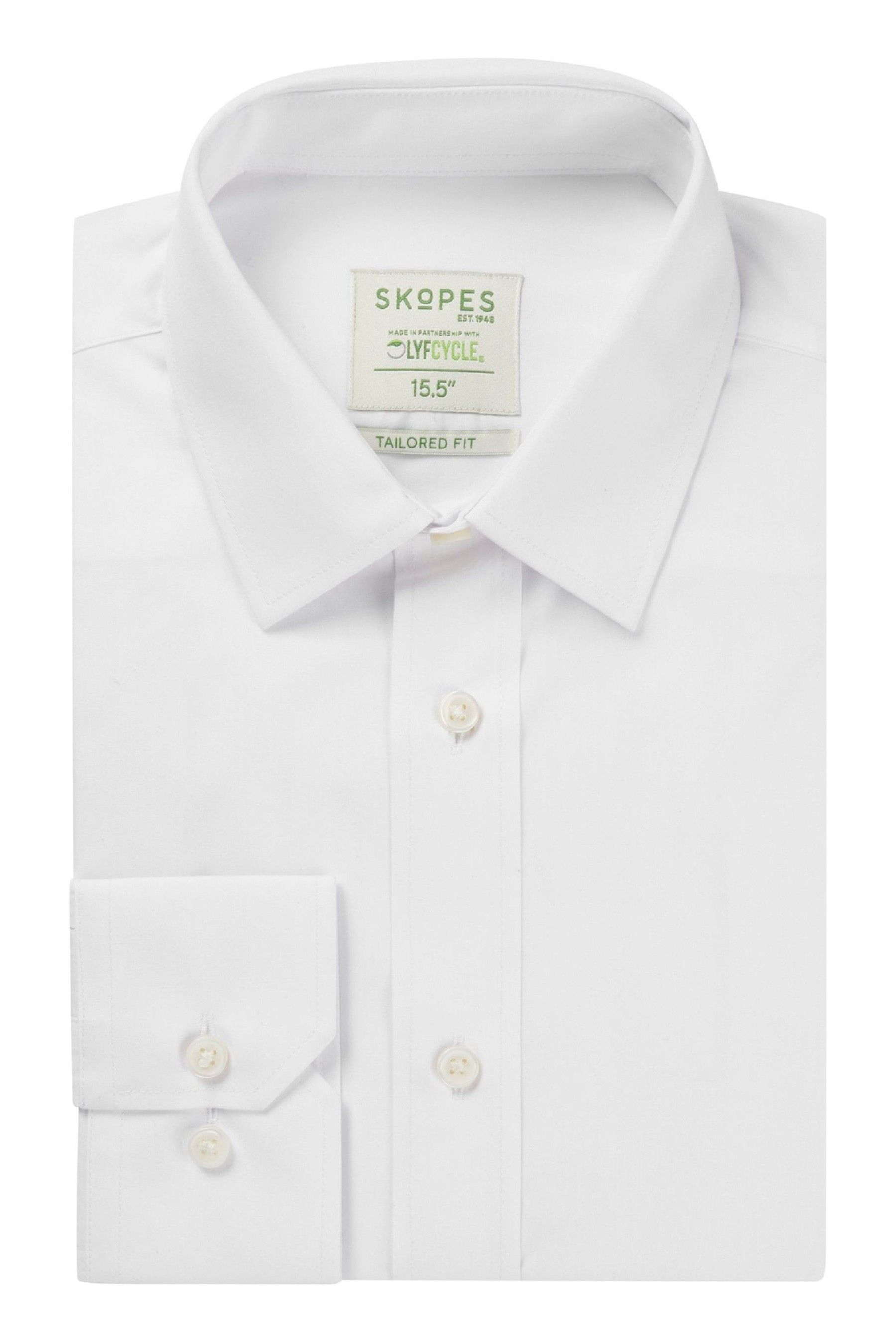 Buy Skopes Tailored Fit White Sustainable Formal Shirt from the Next UK ...