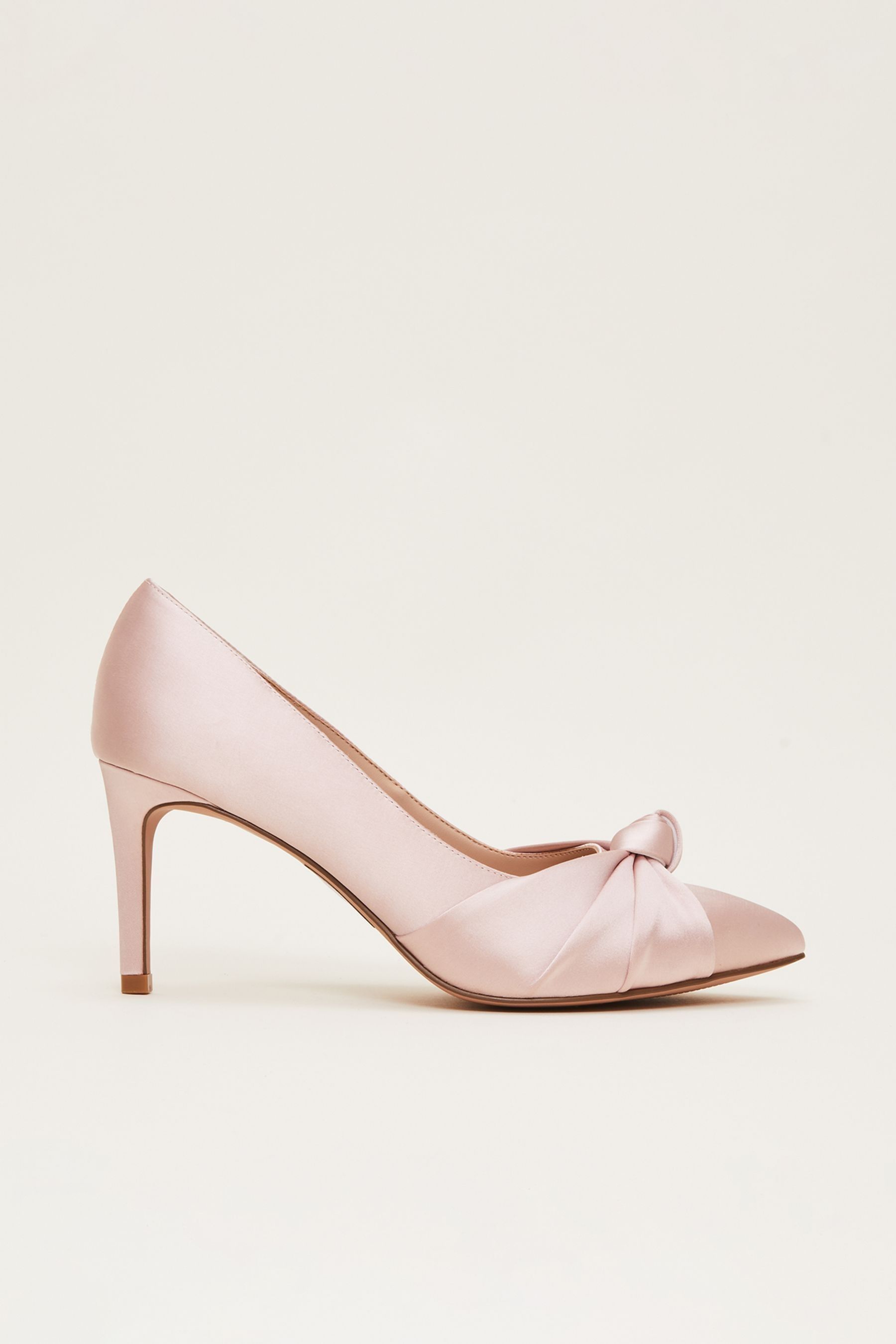 Buy Phase Eight Pink Satin Knot Front Court Shoes from the Next UK ...
