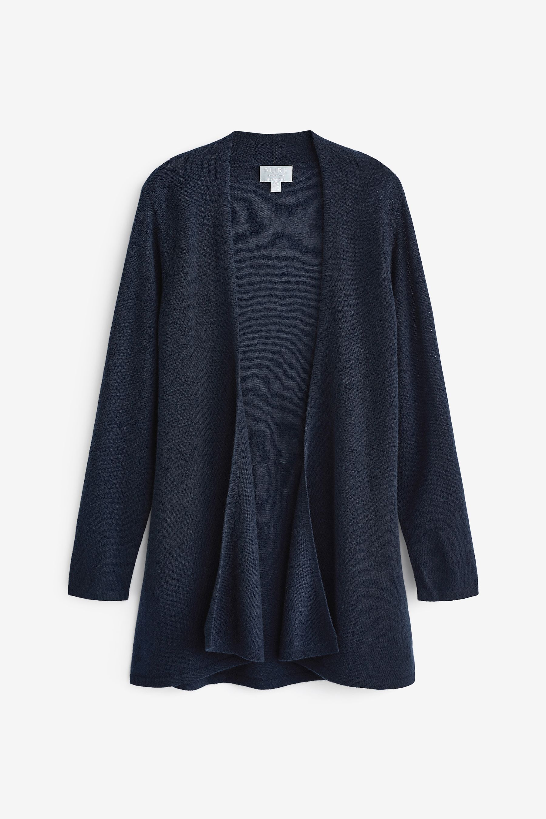 Buy Pure Collection Blue Lightweight Cashmere Swing Cardigan from the ...