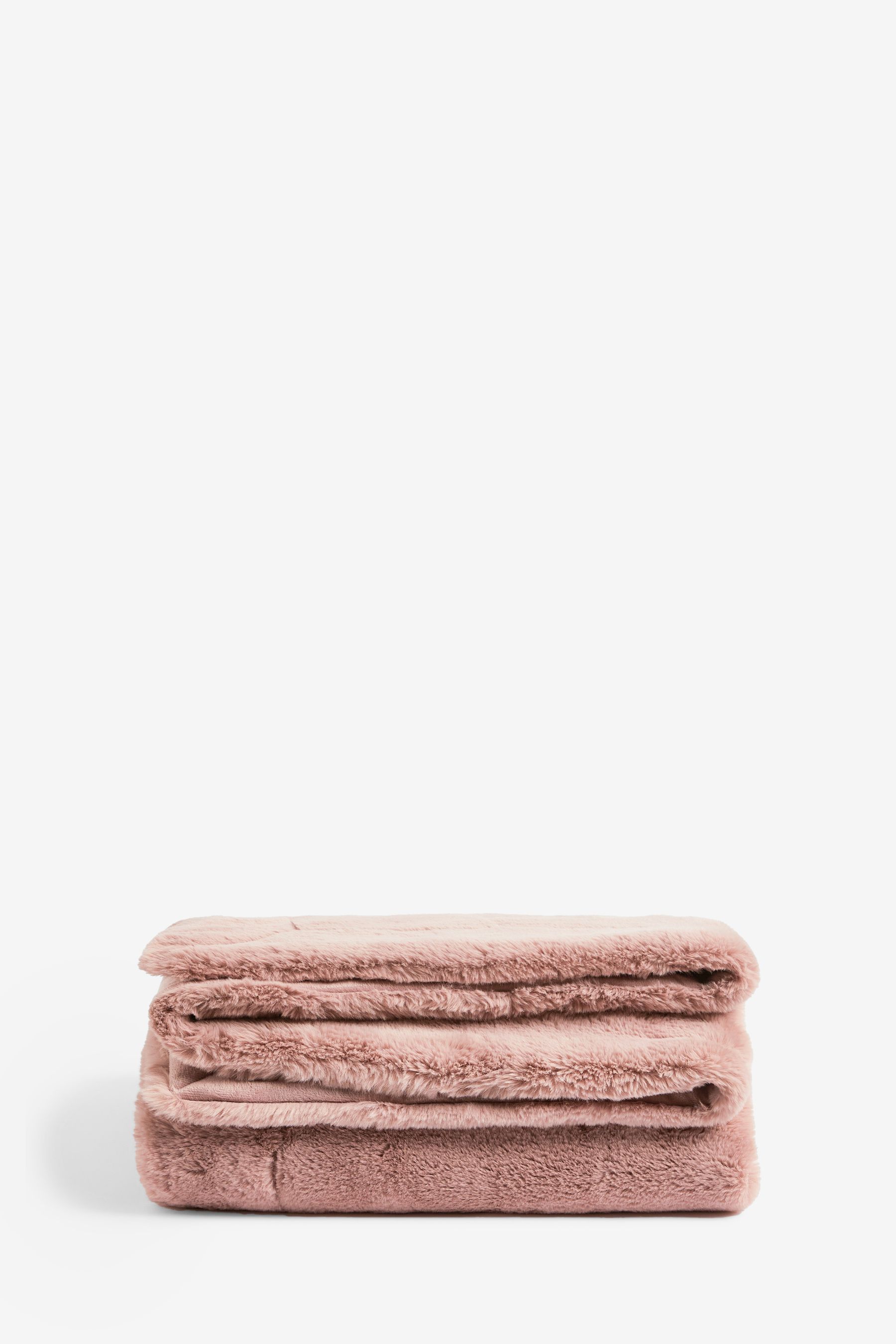Buy Pink Soft To Touch Plush Faux Fur Throw from the Next UK online shop