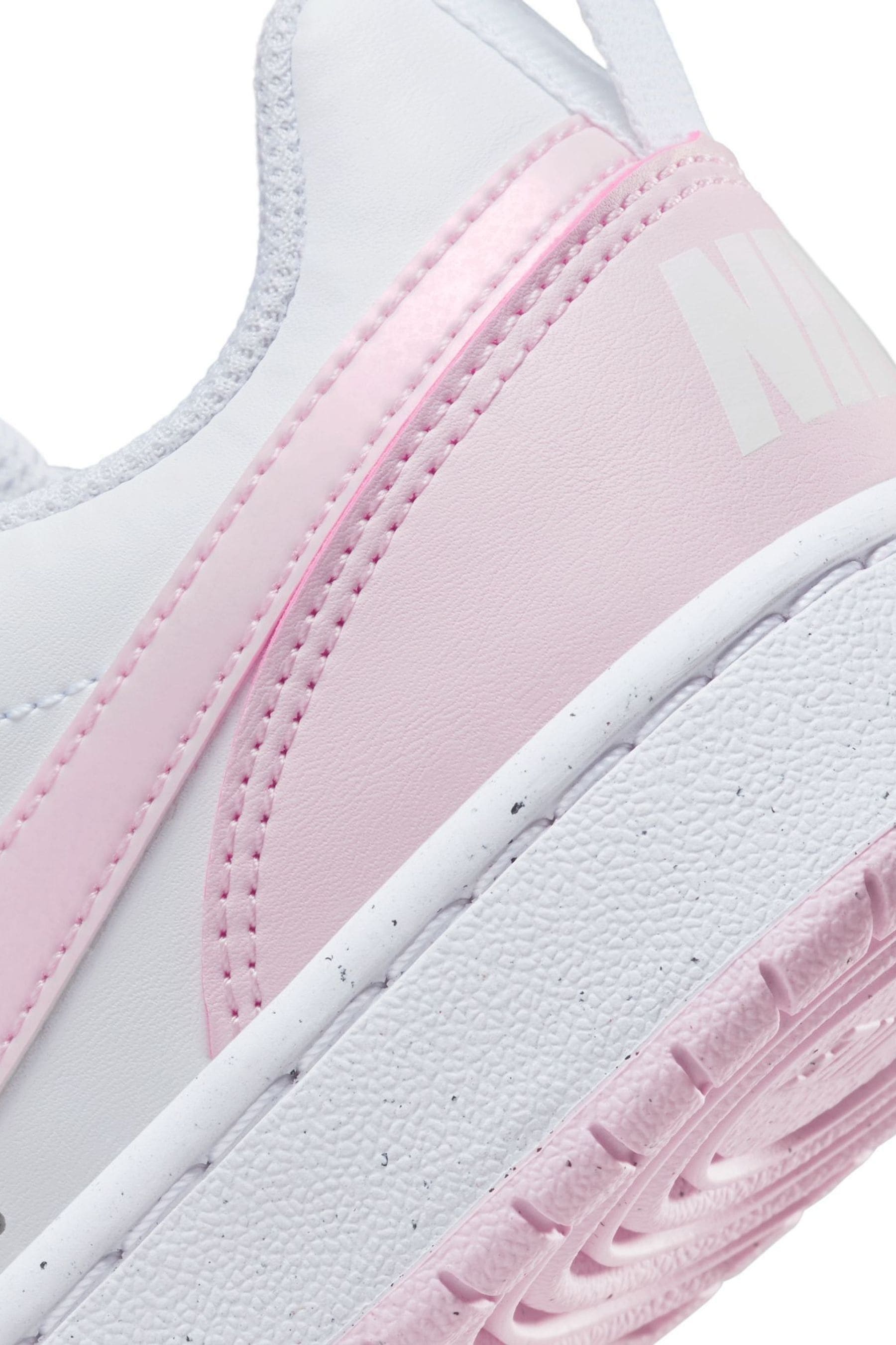 Buy Nike White/Pink Youth Court Borough Low Recraft Trainers from the ...