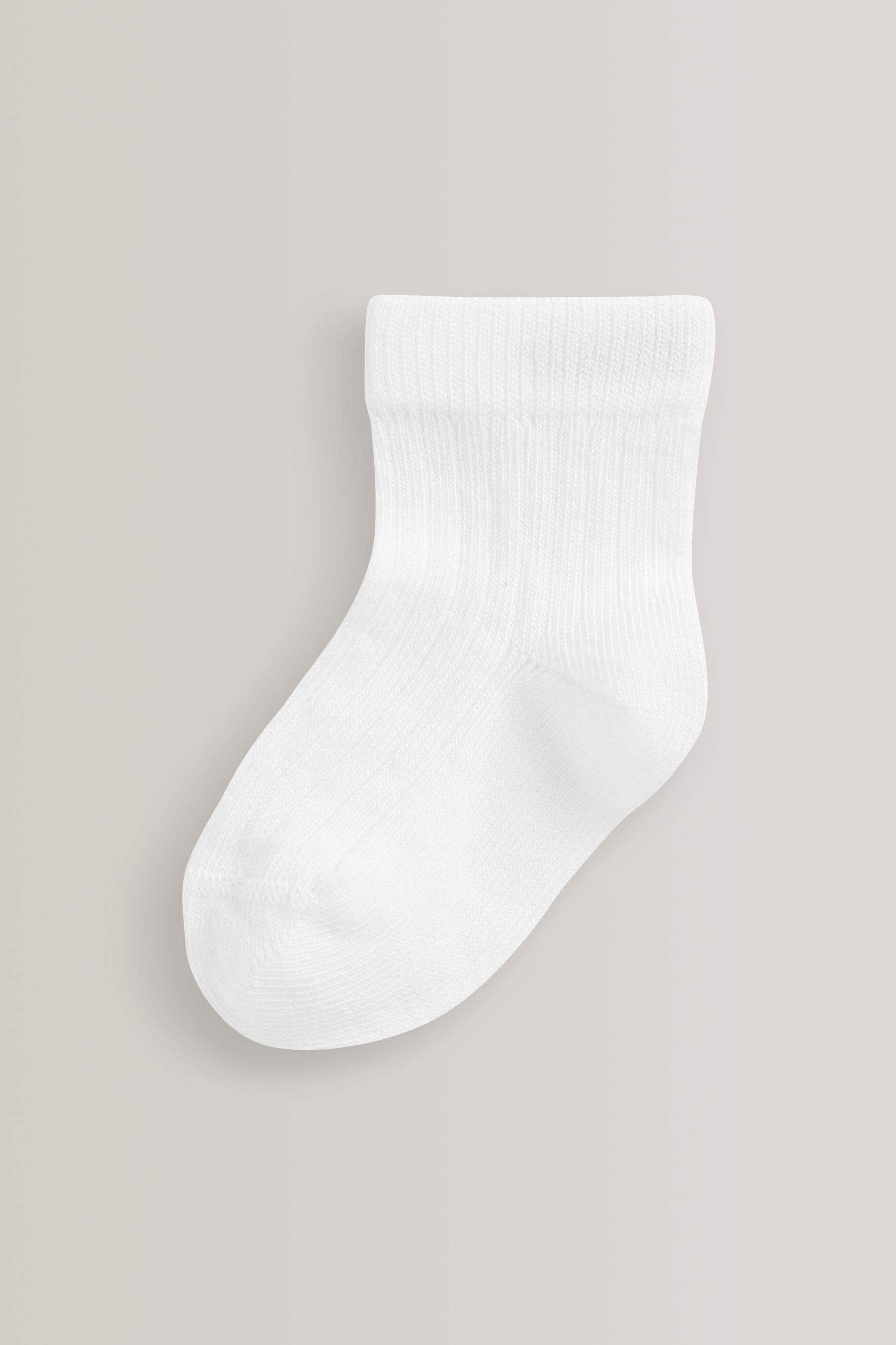 Buy White 7 Pack Rib Baby Socks (0mths-2yrs) from the Next UK online shop