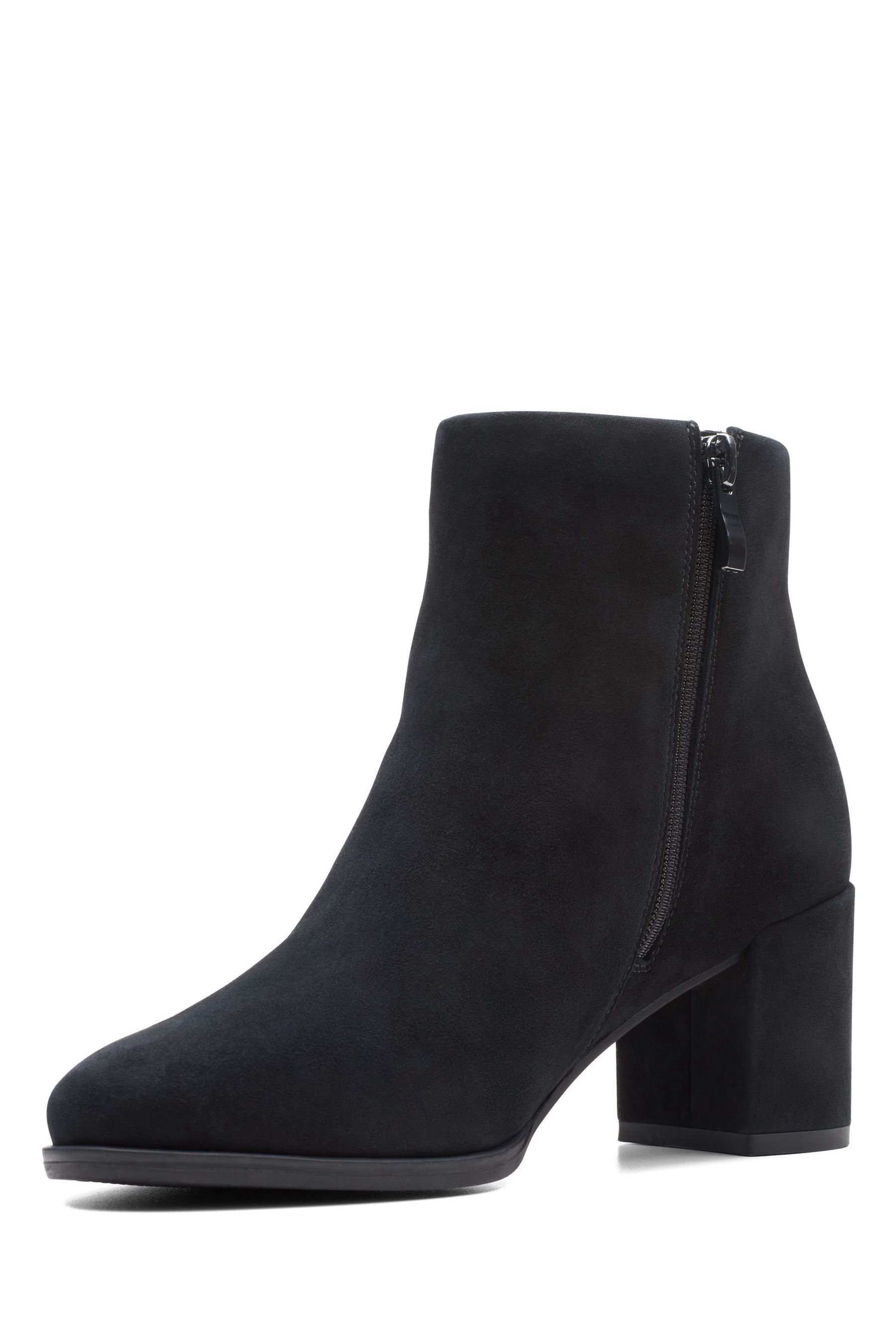 Buy Clarks Black Suede Freva55 Zip Boots from the Next UK online shop