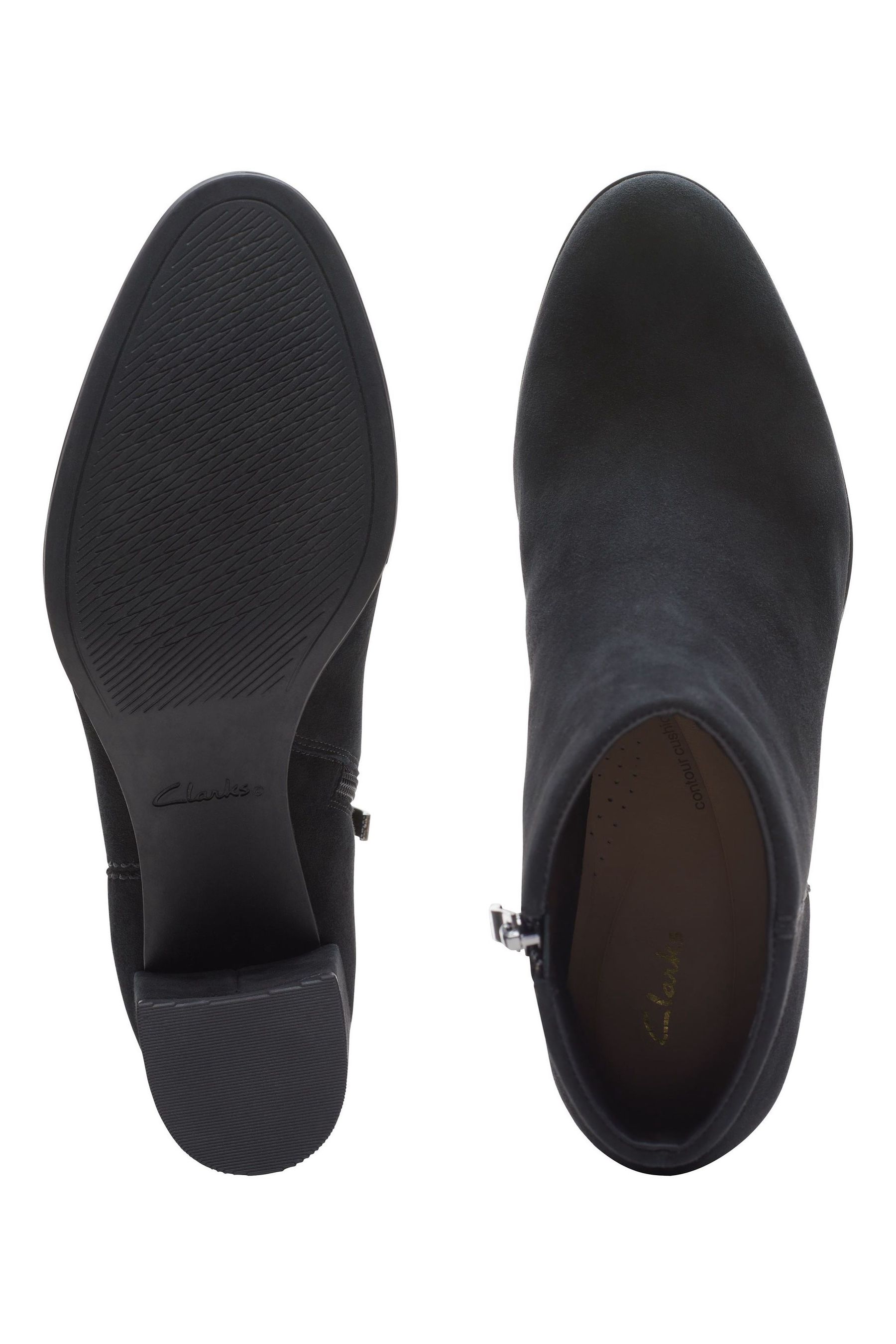 Buy Clarks Black Suede Freva55 Zip Boots from the Next UK online shop