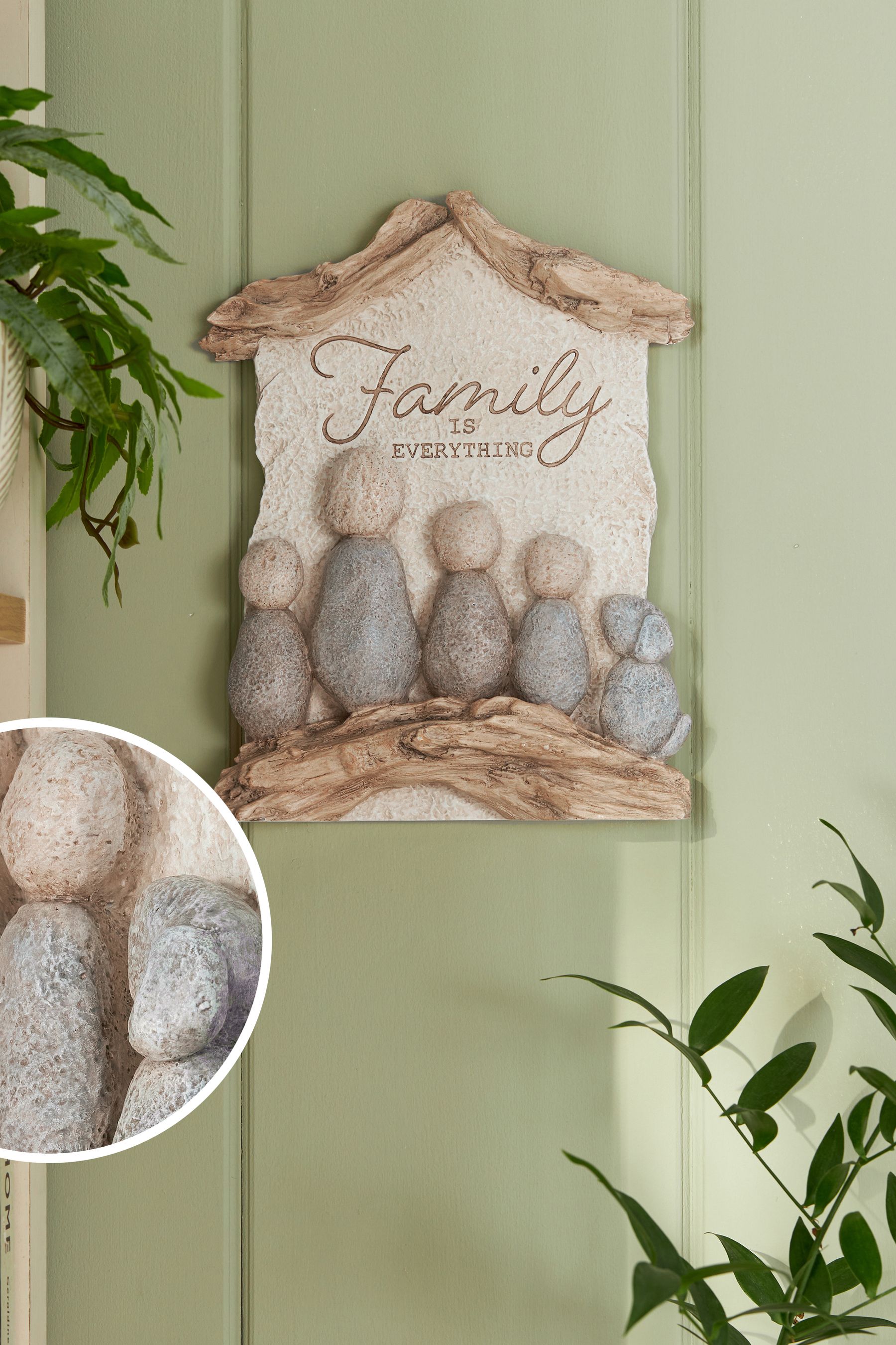 Buy Grey Pebble Family Wall Art from the Next UK online shop
