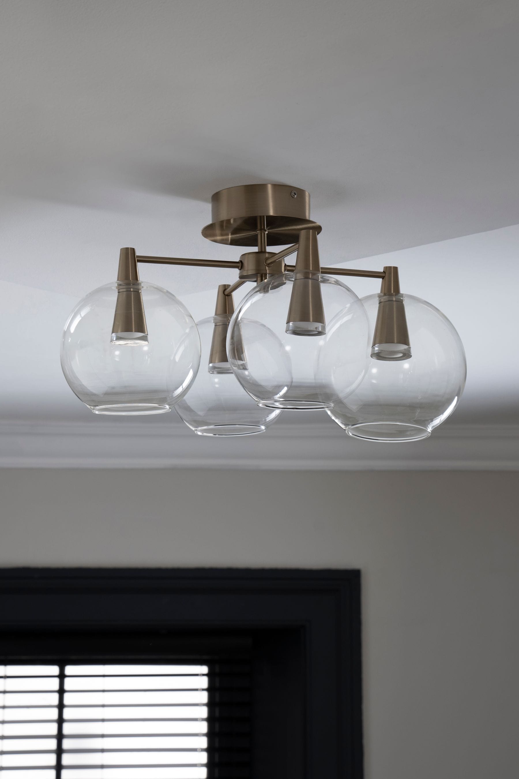 Buy Brass Elara 4 Light Flush Fitting Ceiling Light from the Next UK ...