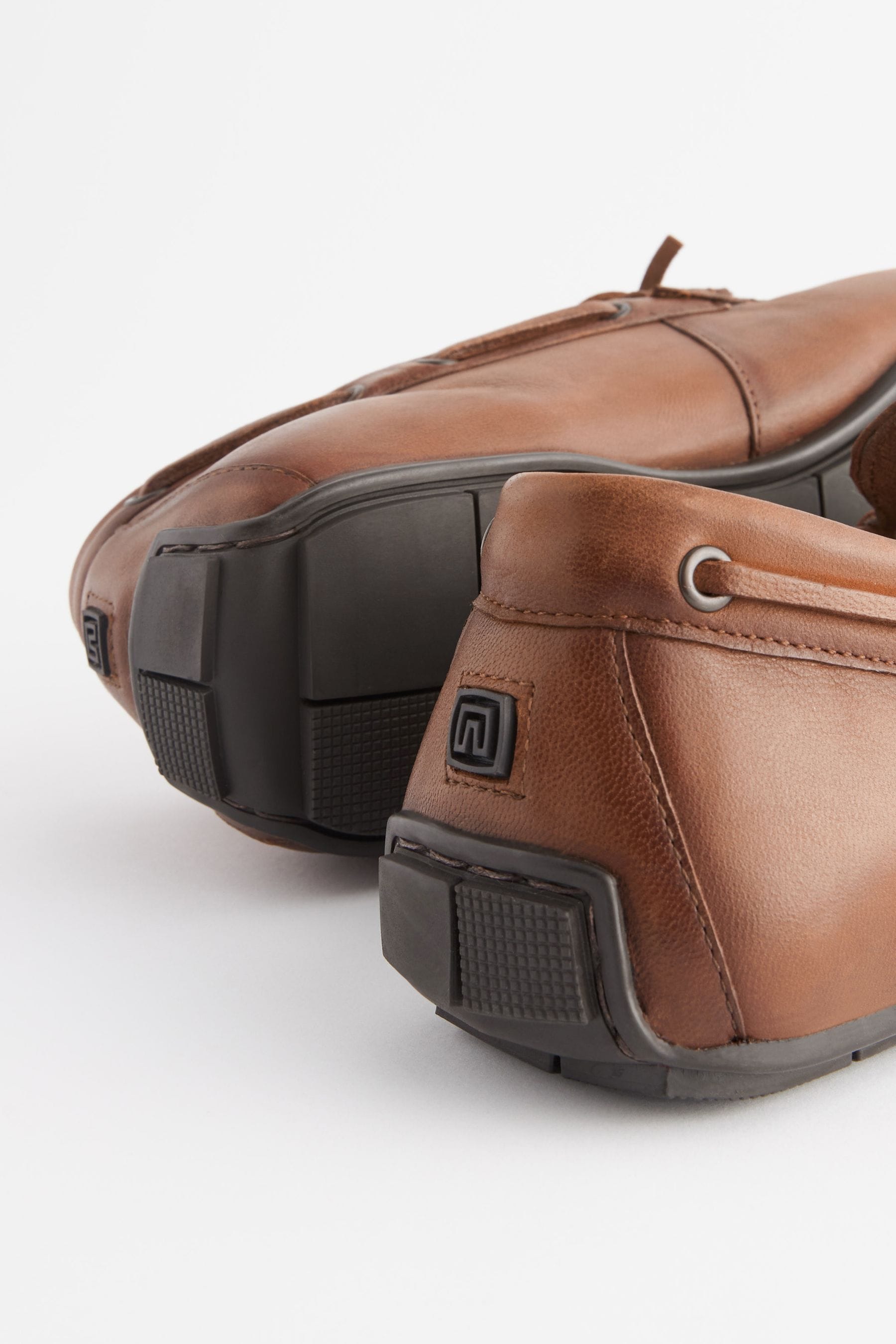 Buy Tan Brown Leather Driving Shoes from the Next UK online shop