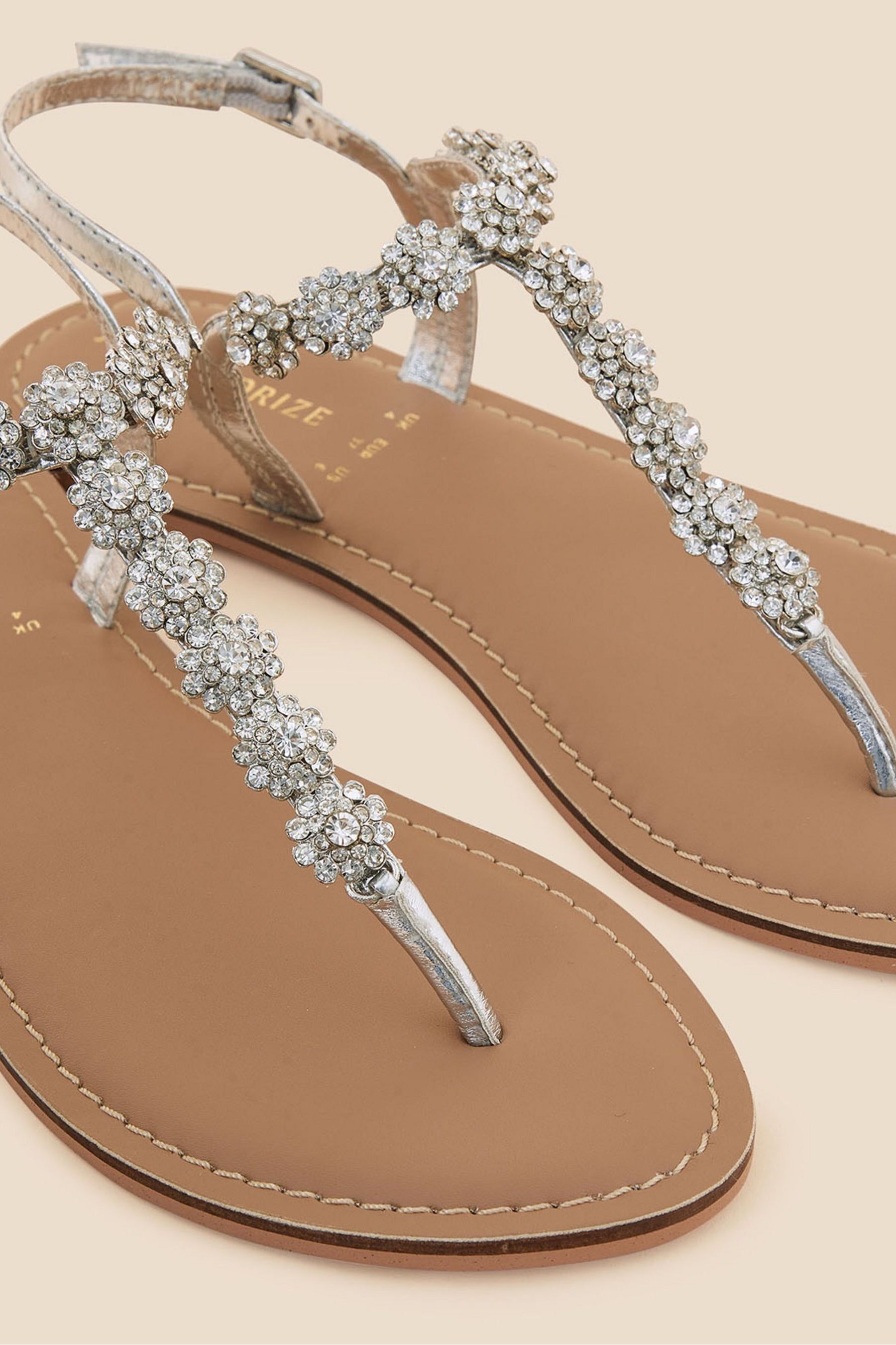Buy Accessorize Silver Reno Sparkle Diamante Sandals from the Next UK ...