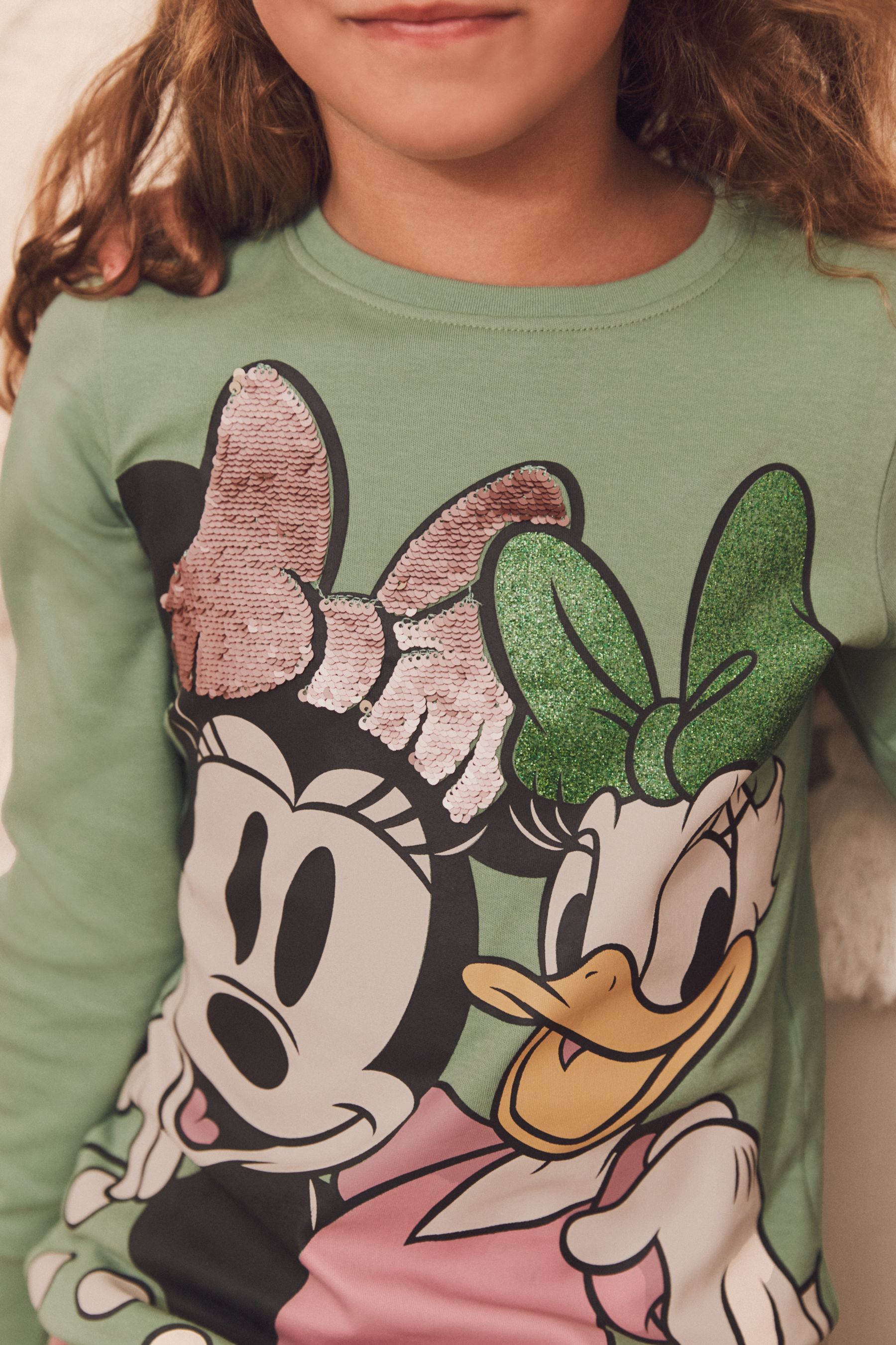 Buy Pink/Green Minnie Mouse & Daisy Duck Pyjamas 2 Packs (9mths-10yrs ...