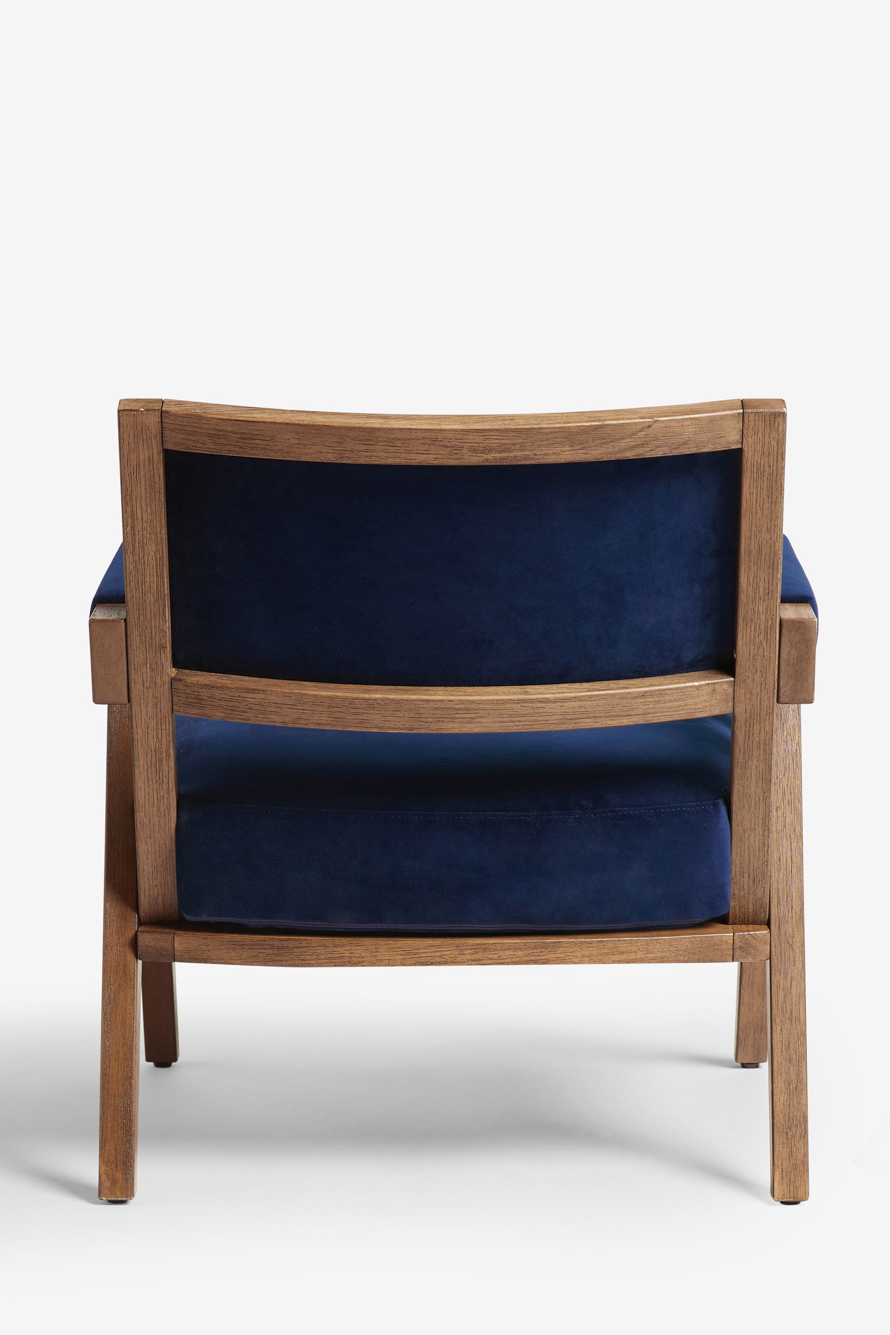 Buy Bronx Frame Soft Velvet Navy Blue Abe Wooden Accent Chair from the ...