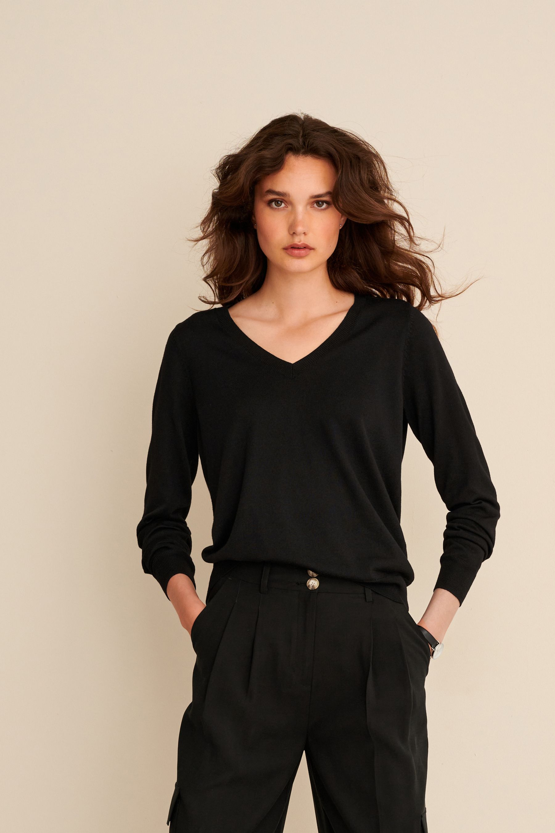 Buy Black V-Neck Jumper from Next Australia