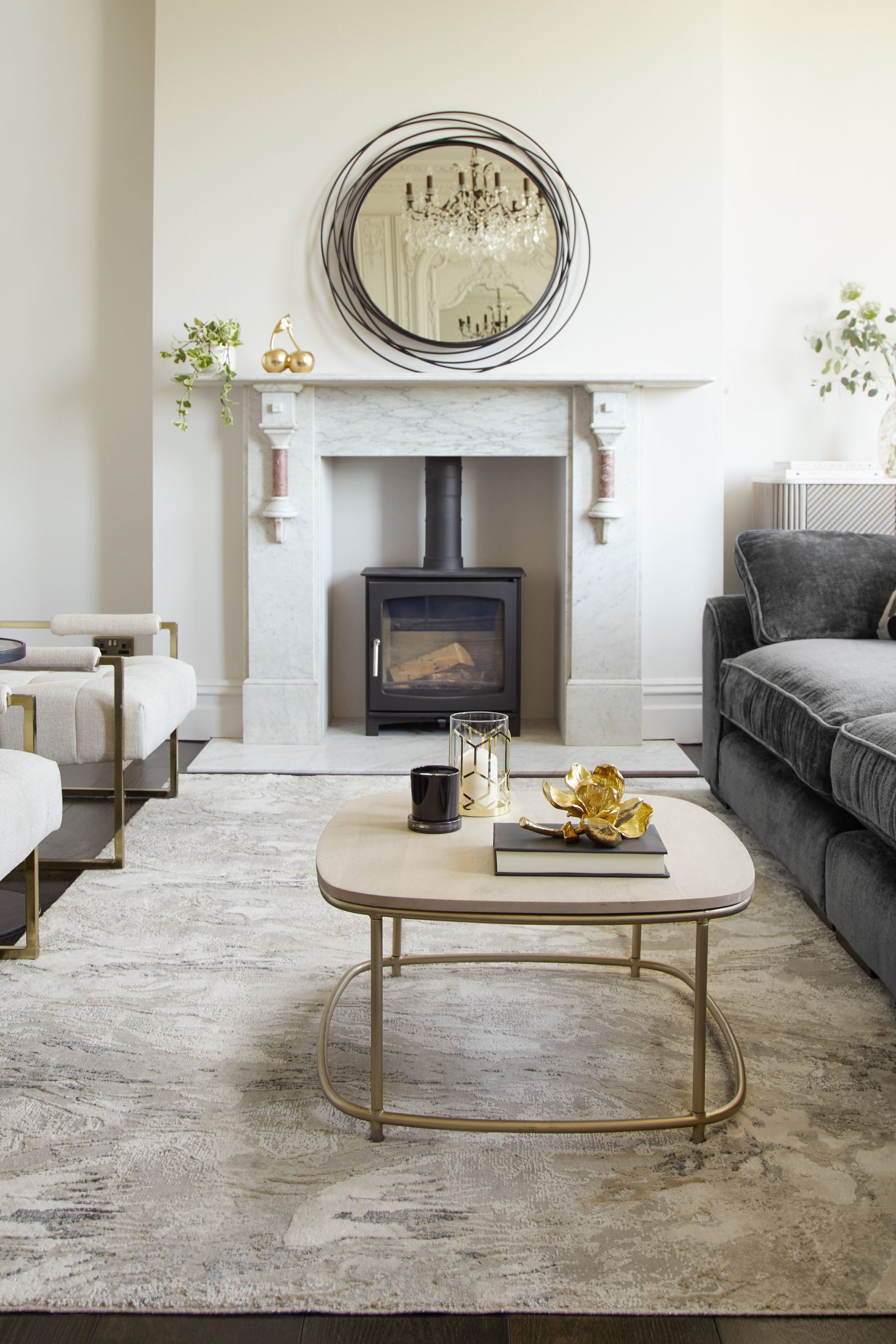 Buy Black Contemporary Wire 91x91cm Wall Mirror from the Next UK online ...