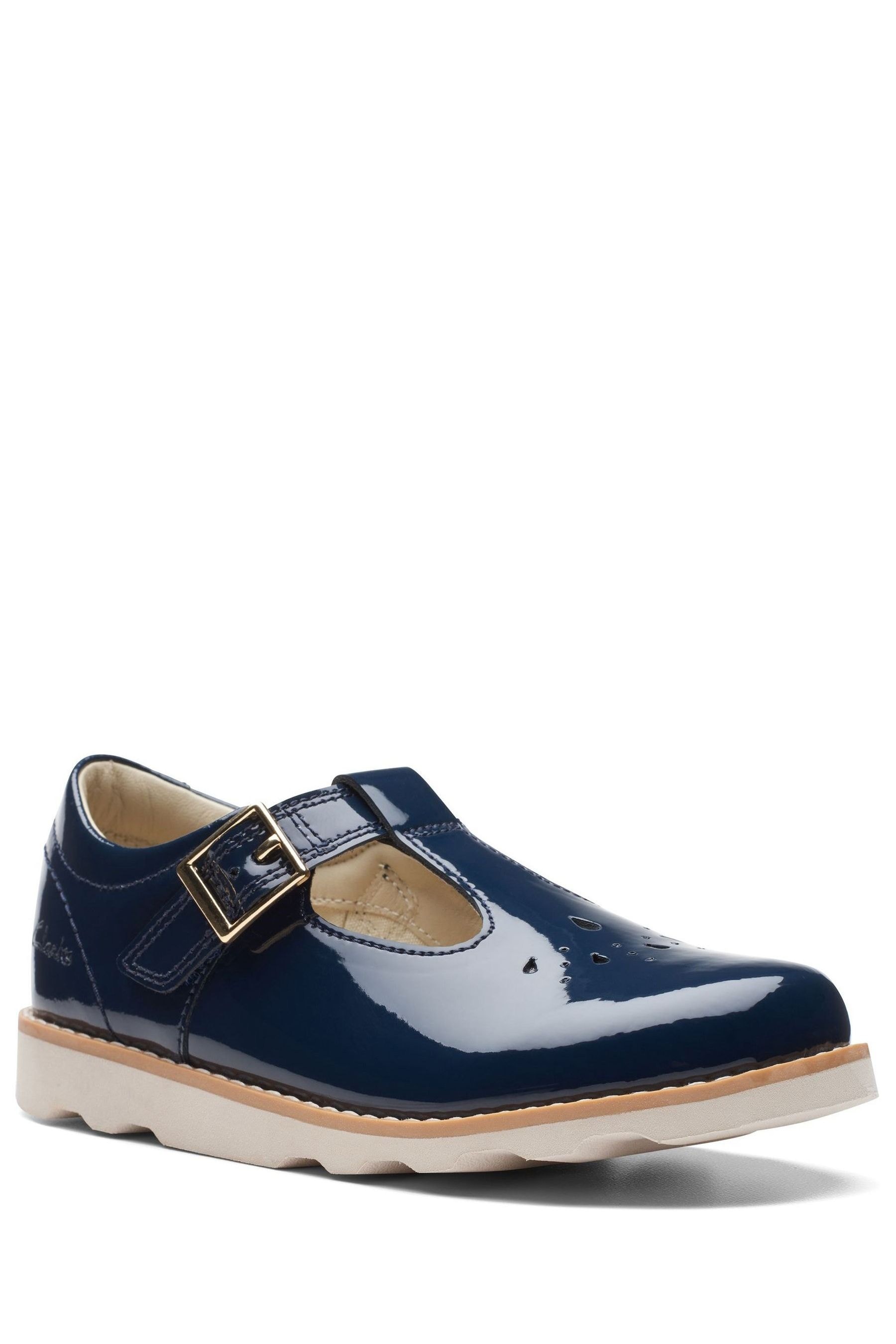 Buy Clarks Blue Multi Fit Patent Crown Print Kids Shoes from the Next ...