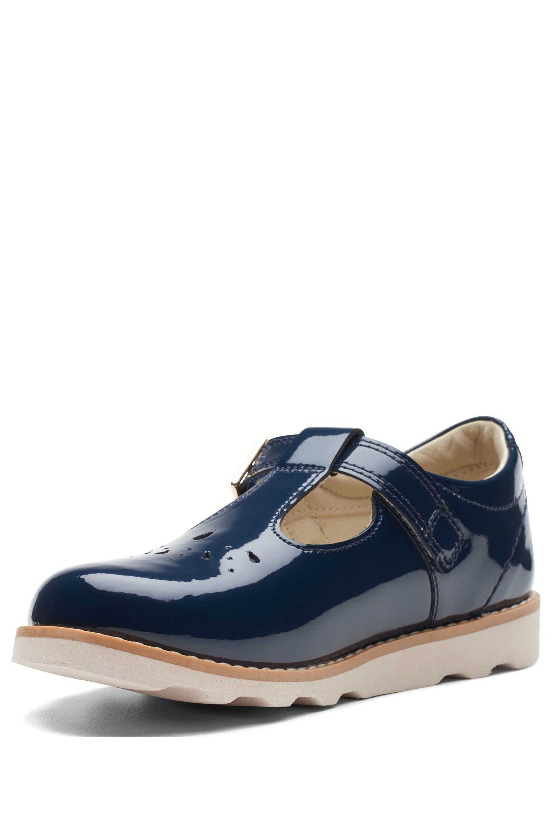Buy Clarks Blue Multi Fit Patent Crown Print Kids Shoes from the Next ...