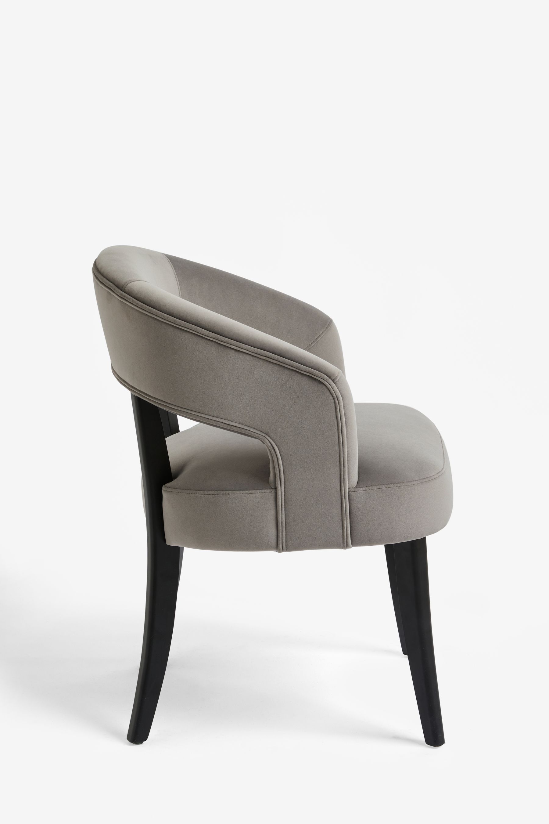 Buy Set of 2 Soft Velvet Mid Grey Remi Arm Dining Chairs from Next Ireland