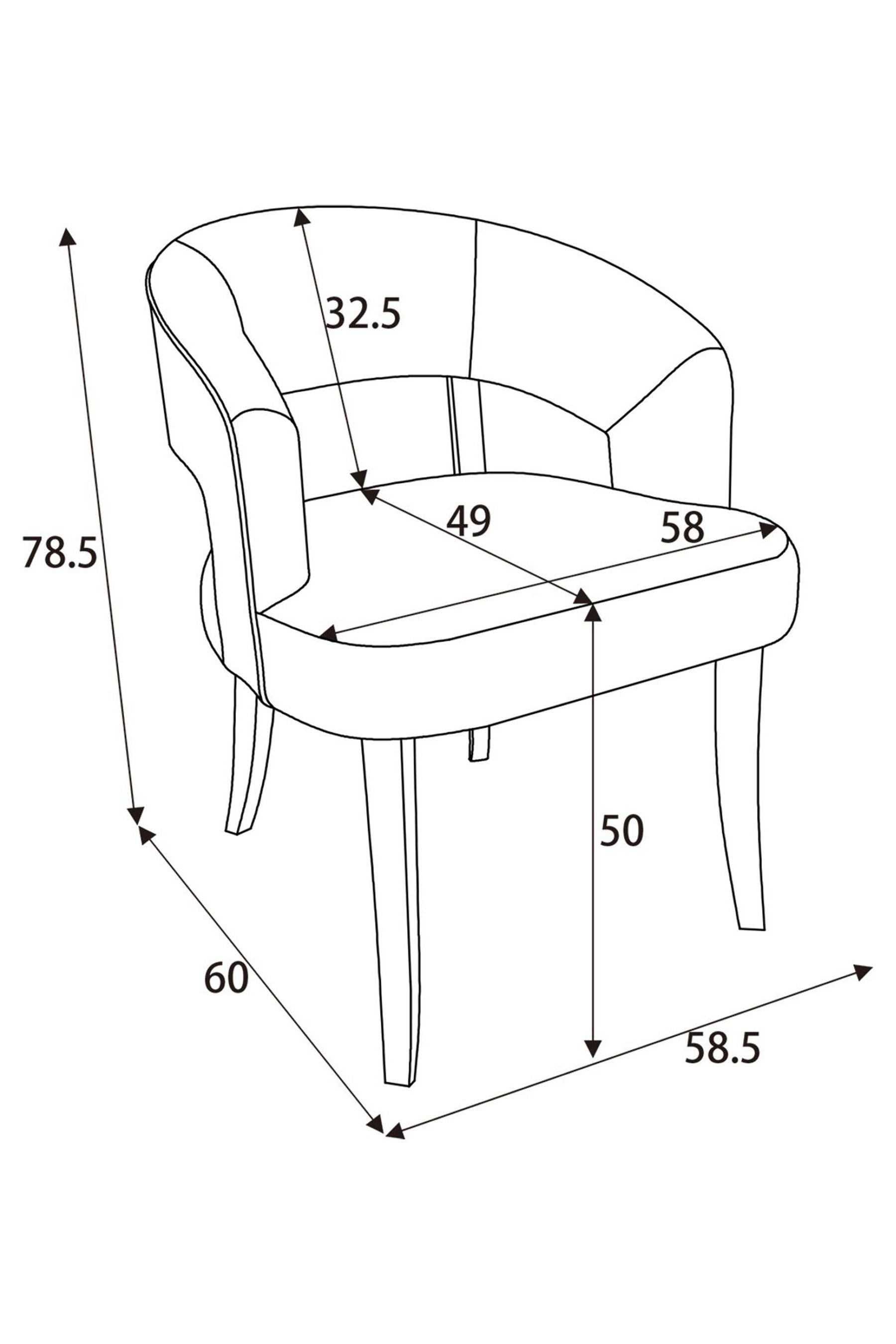 Buy Set of 2 Fine Chenille Light Natural Remi Arm Dining Chairs from ...