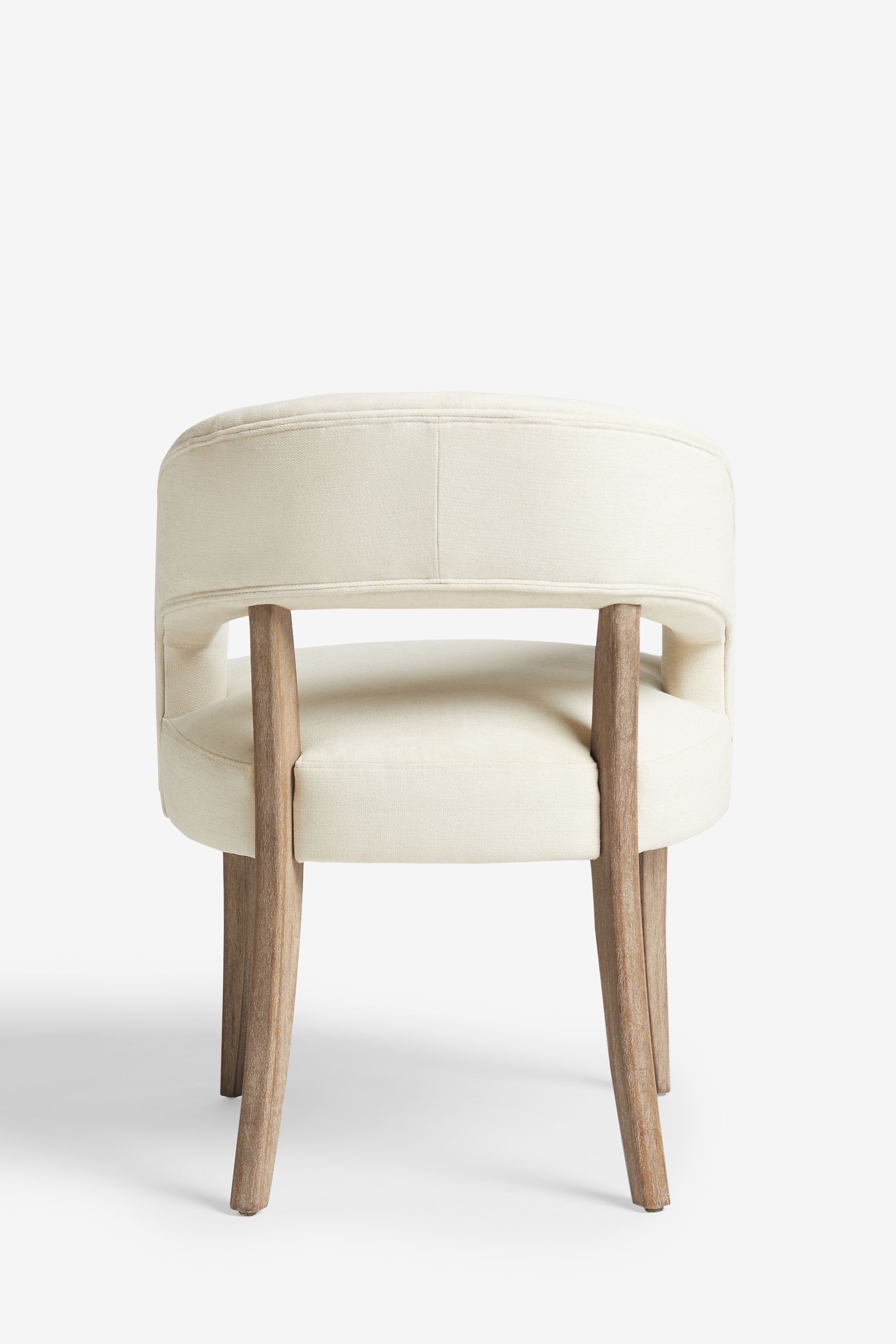 Buy Set of 2 Fine Chenille Light Natural Remi Arm Dining Chairs from ...