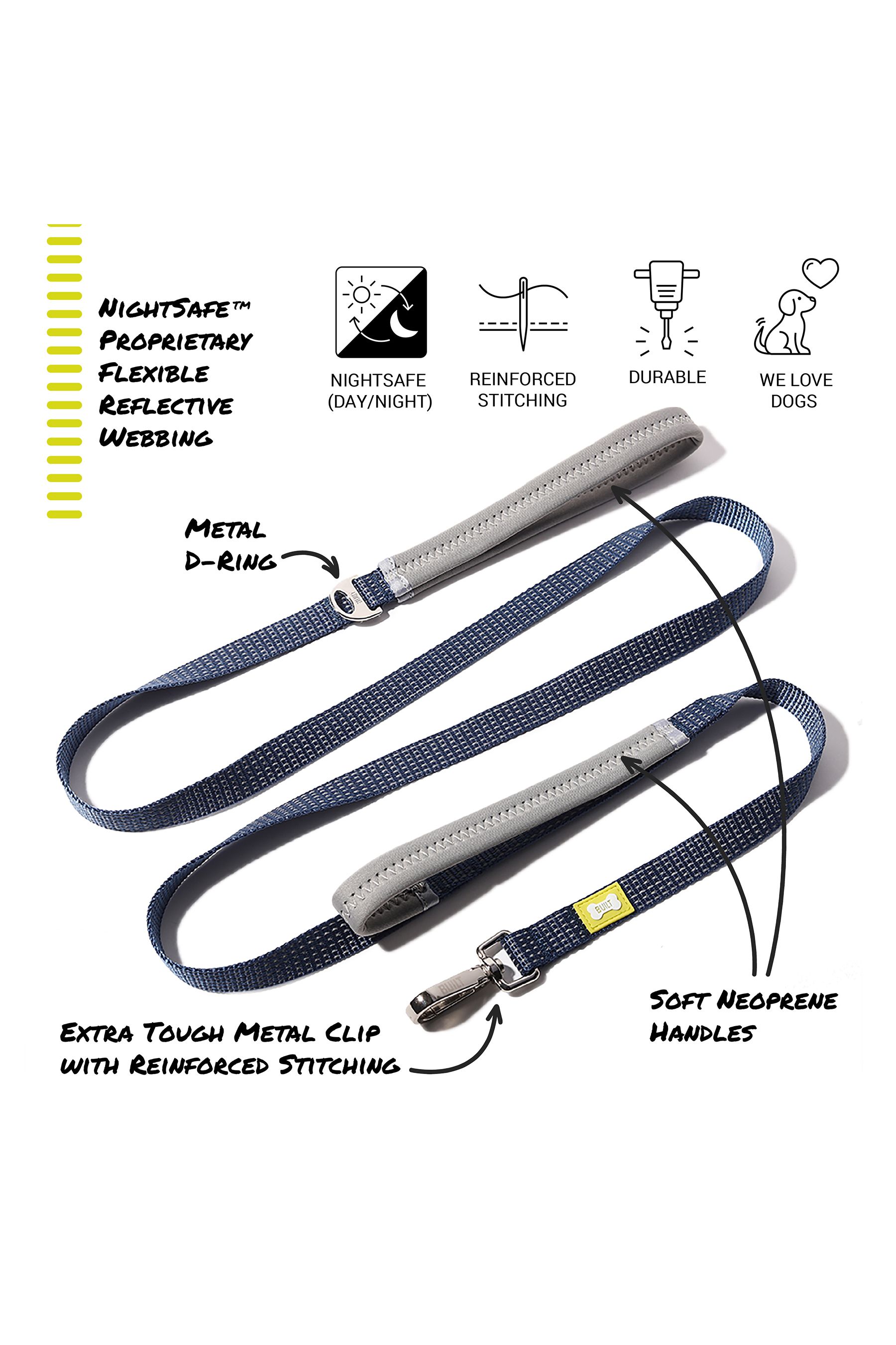 Buy BUILT Pet NightSafe™ Double Handled Small Dog Lead from the Next UK ...