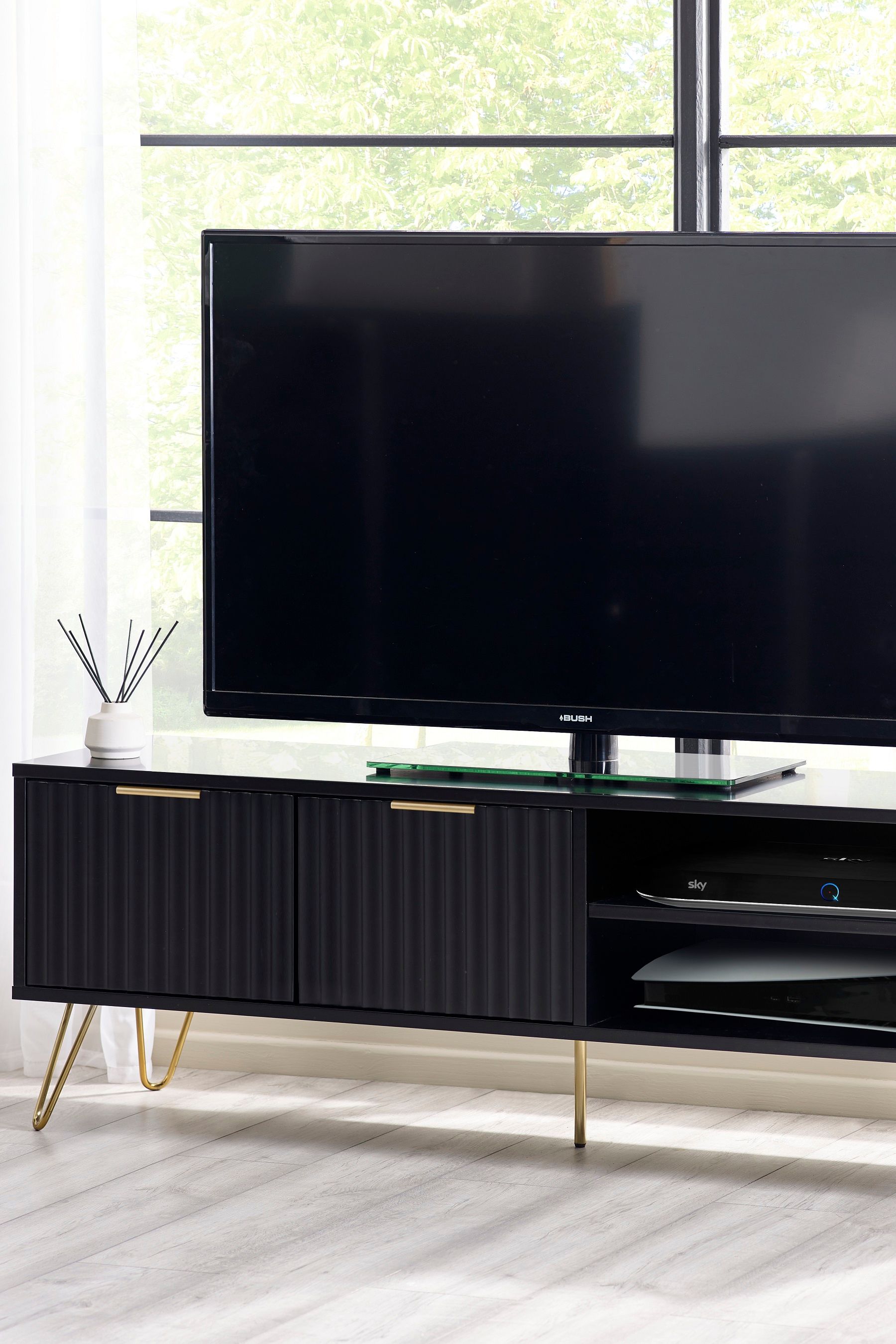 Buy Julian Bowen Black Murano 2 Door TV Unit from the Next UK online shop
