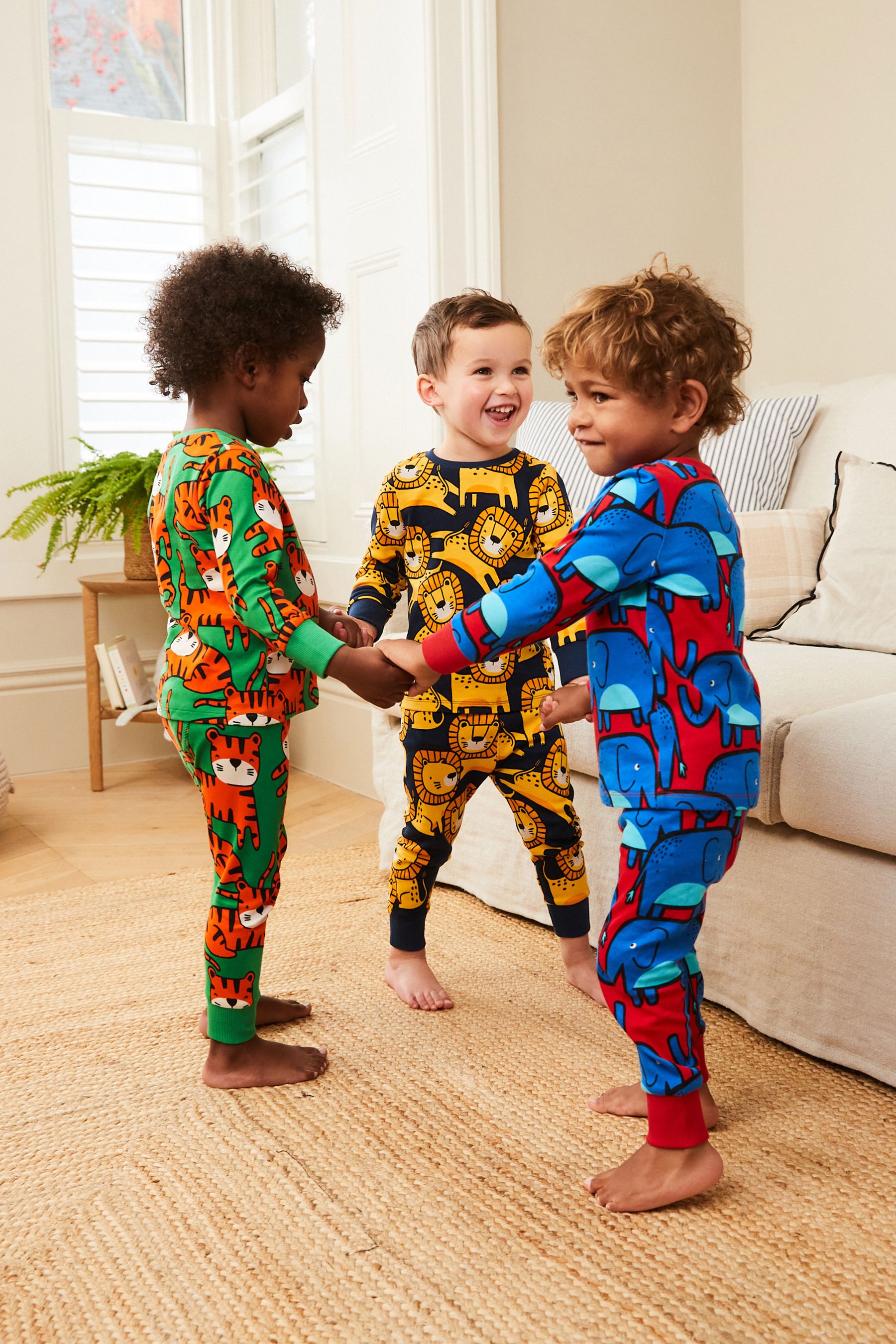 Buy Bright Animal Print Snuggle Pyjamas 3 Pack (9mths-8yrs) from the ...