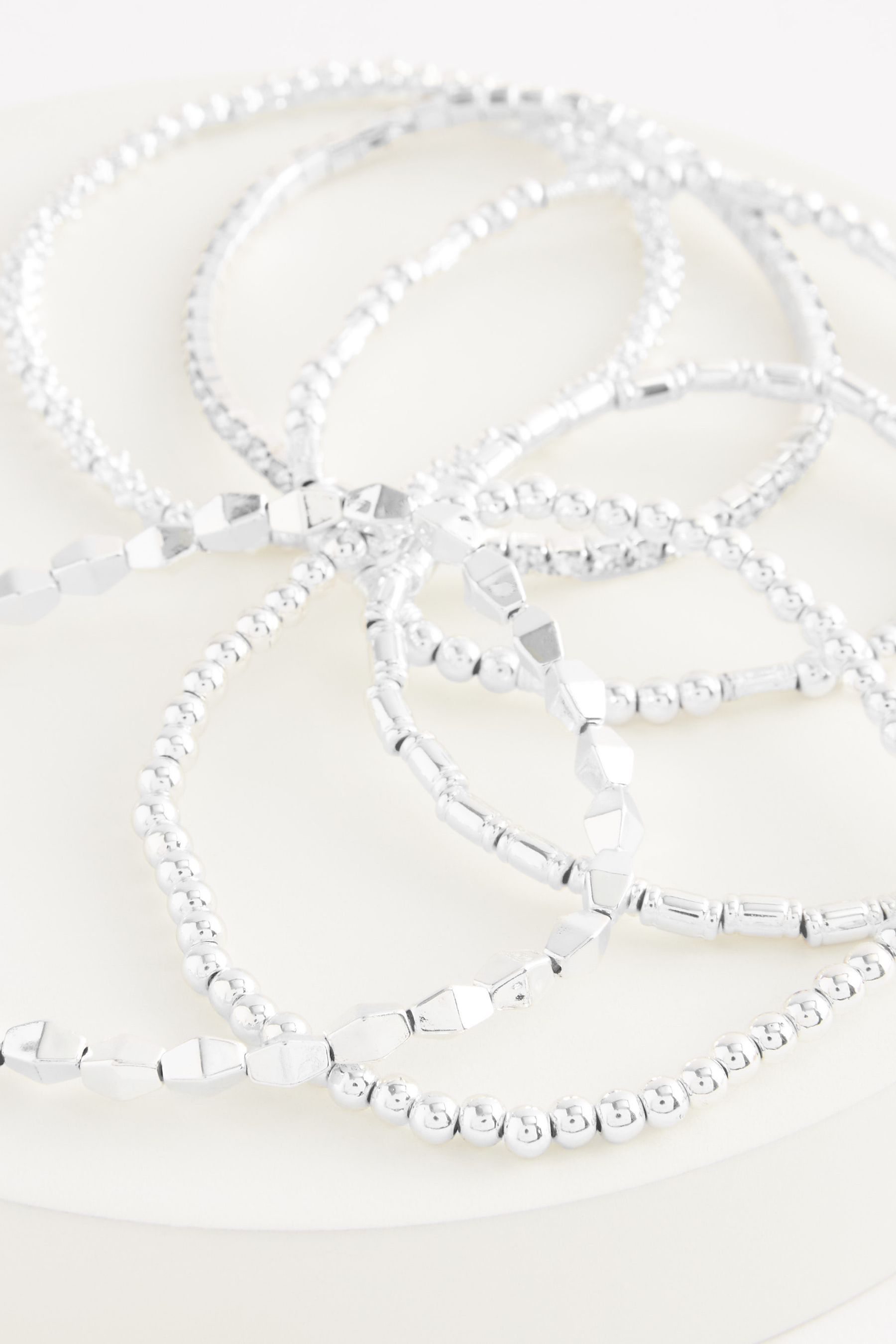 Buy Silver Tone Sparkle Stretch Bracelets Pack from the Next UK online shop