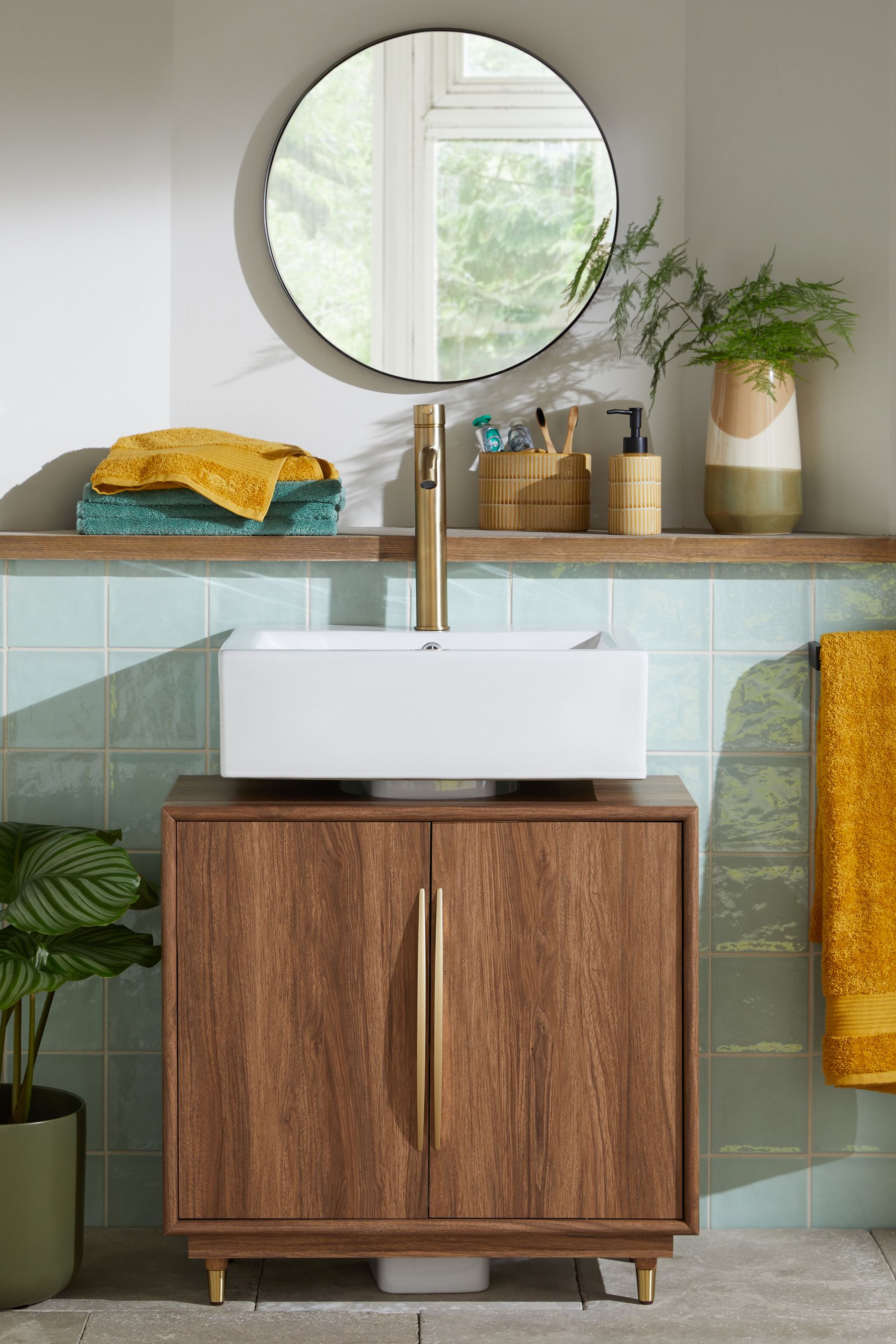 Buy Black Round Wall Mirror from the Next UK online shop