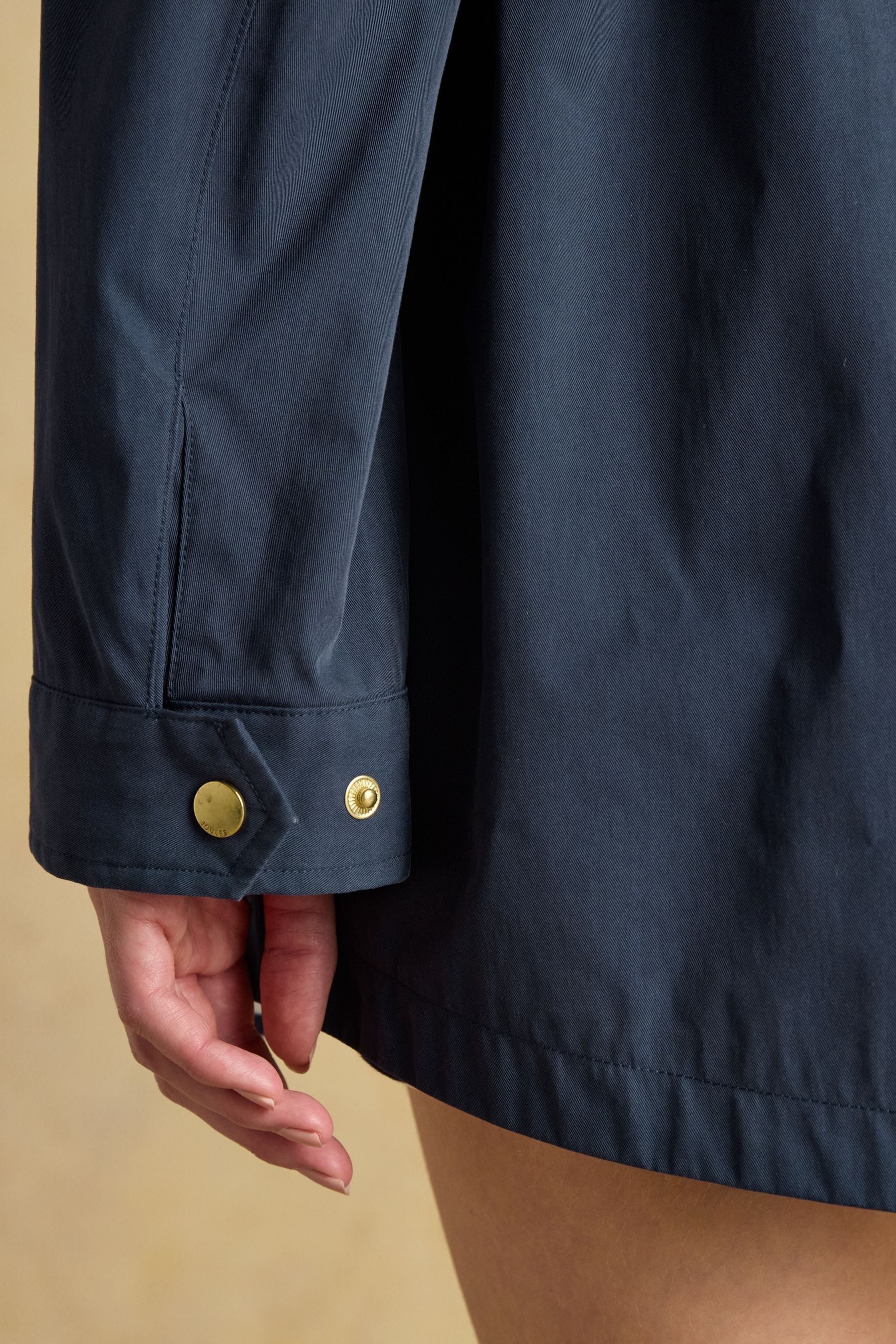 Buy Joules Portwell Navy Blue Waterproof Raincoat With Hood from Next ...