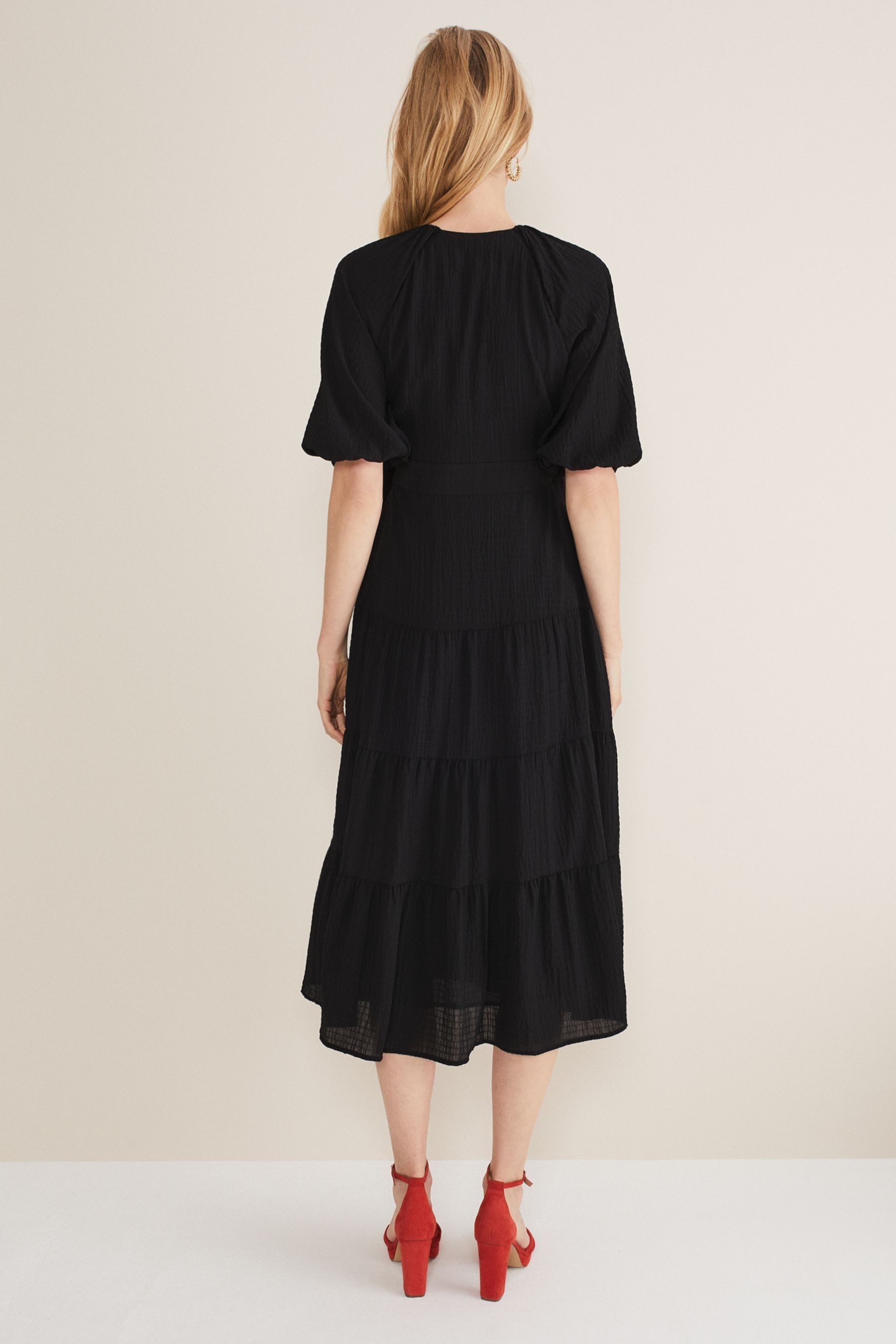 Buy Phase Eight Black Wrap Morven Dress from Next Qatar