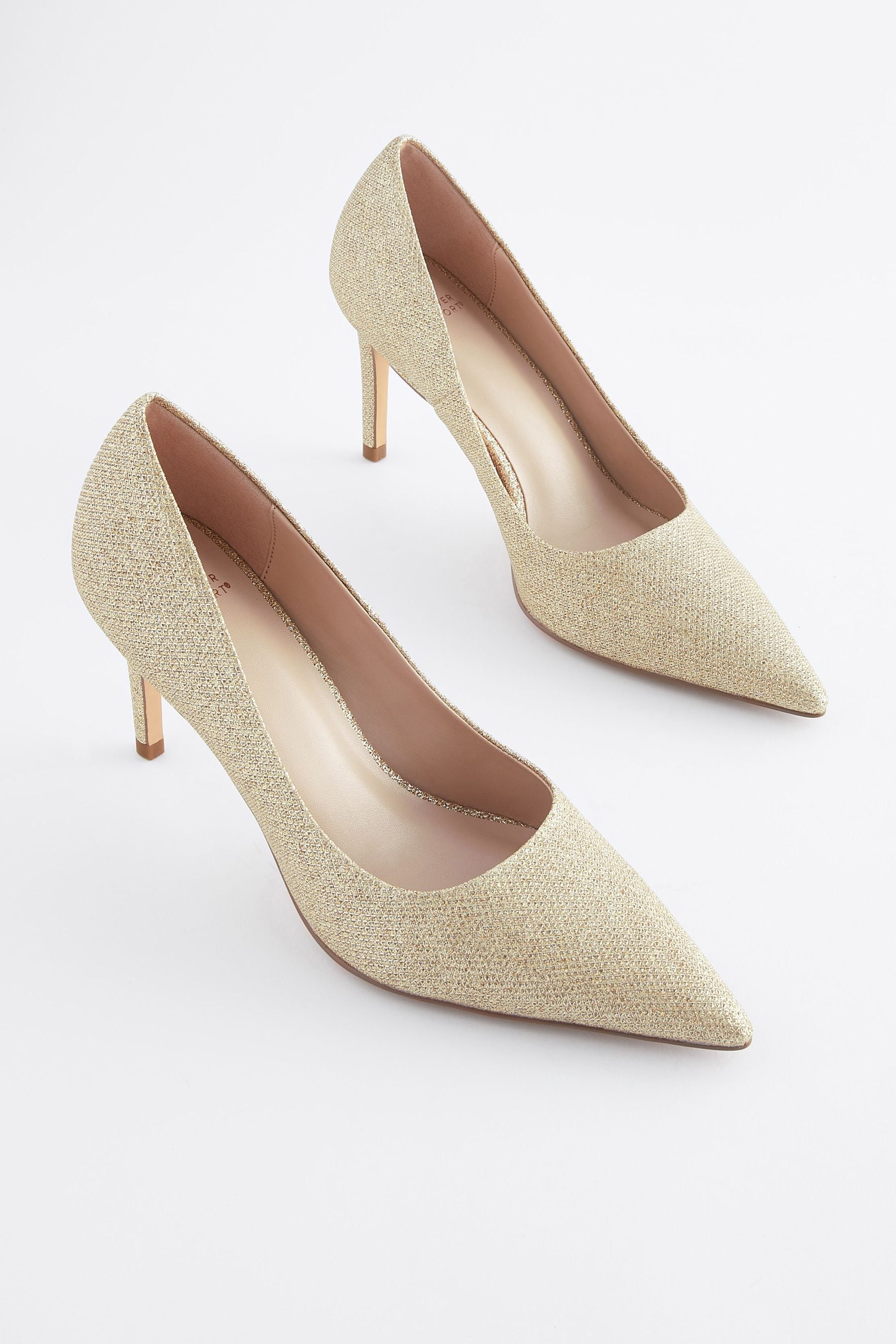 Buy Shimmer Regular/Wide Fit Forever Comfort® Point Toe Mid Heel Court ...