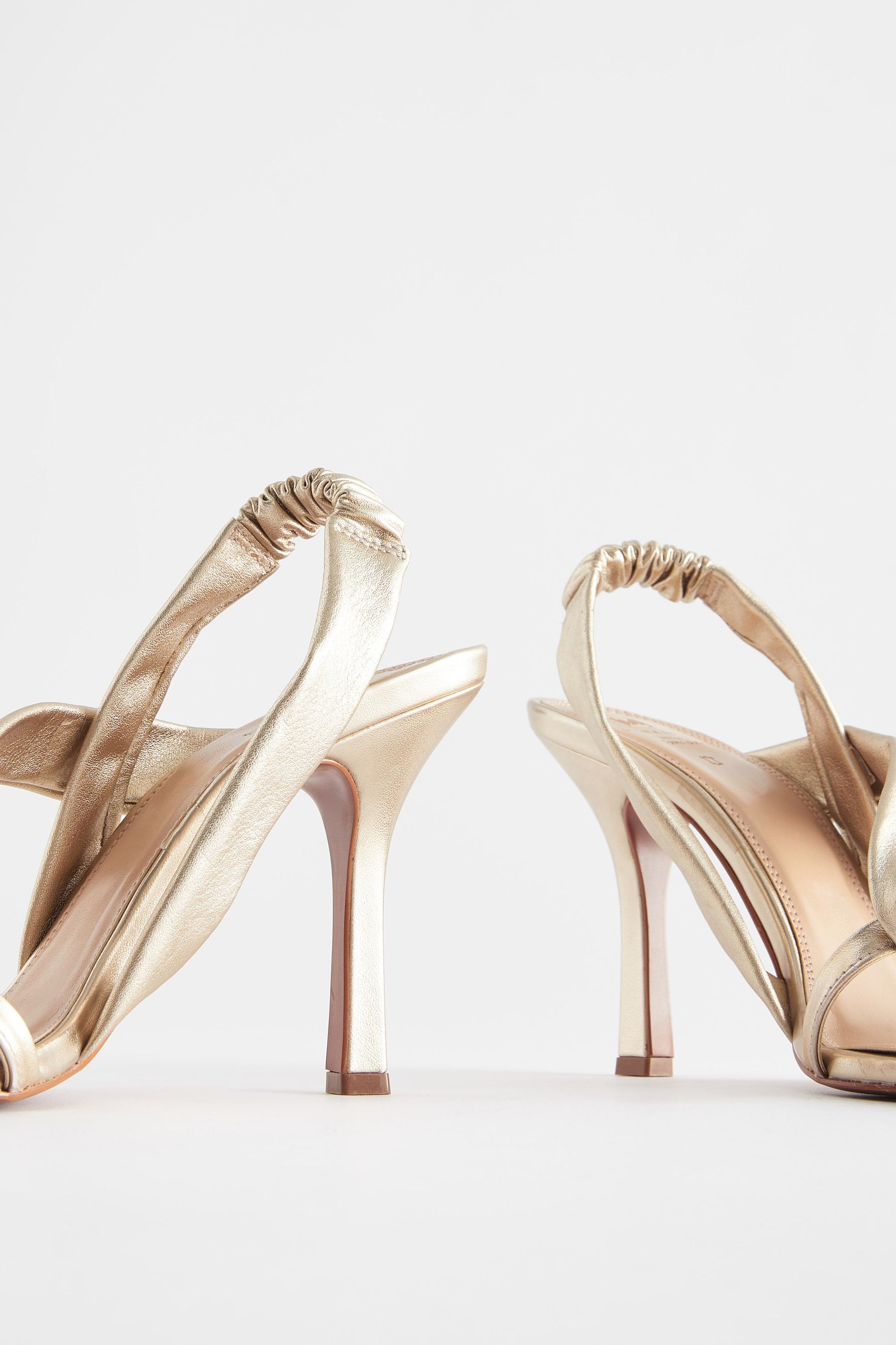 Buy Gold Signature Leather Asymmetric Sandals from the Next UK online shop