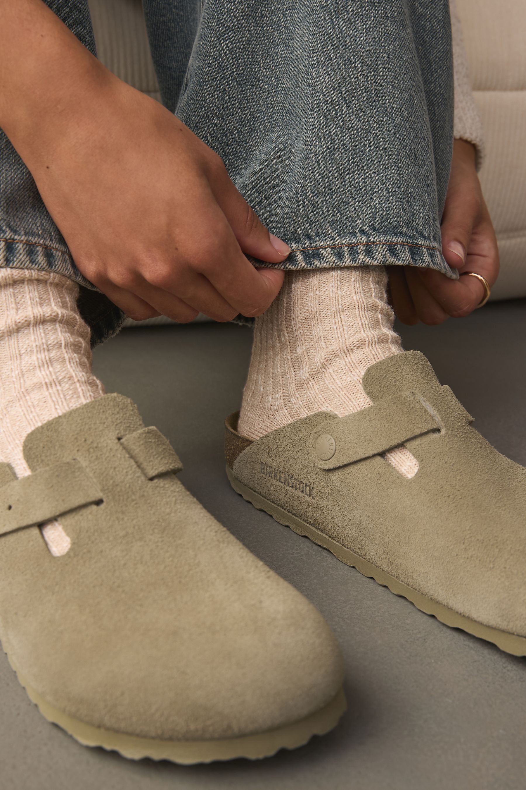 Buy Birkenstock Boston Suede Clogs from the Next UK online shop