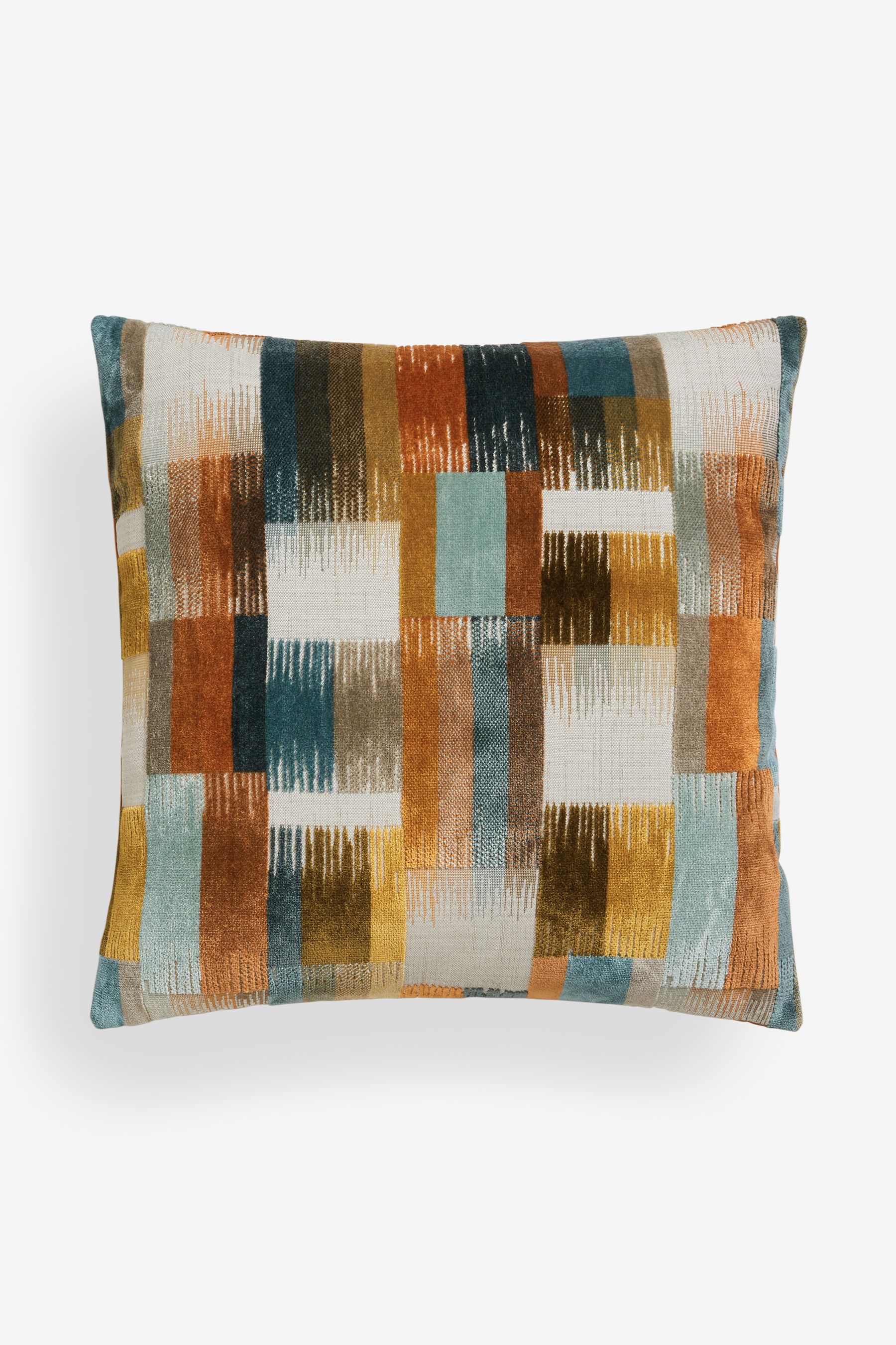 Buy Orange Cut Velvet Retro Etch 43 x 43cm Cushion from Next Ireland