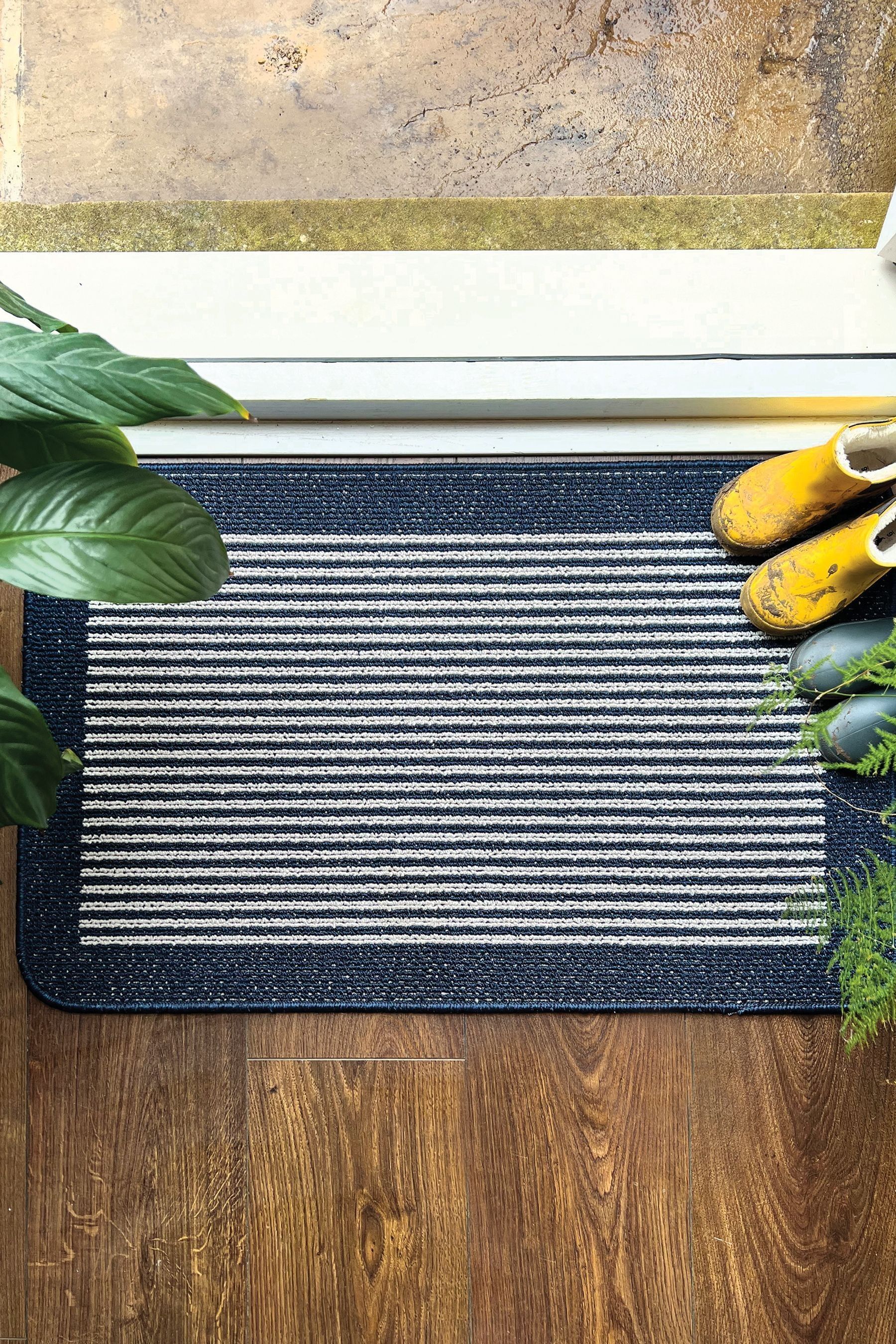 Buy My Mat Blue Stain Resistant Stripe Mat from the Next UK online shop