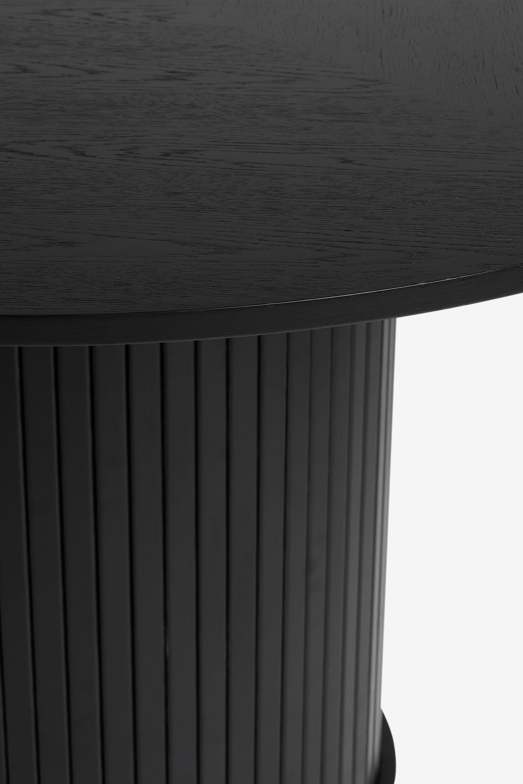 Buy Black Conway Round Round 4 Seater Oak Veneer Dining Table from the ...