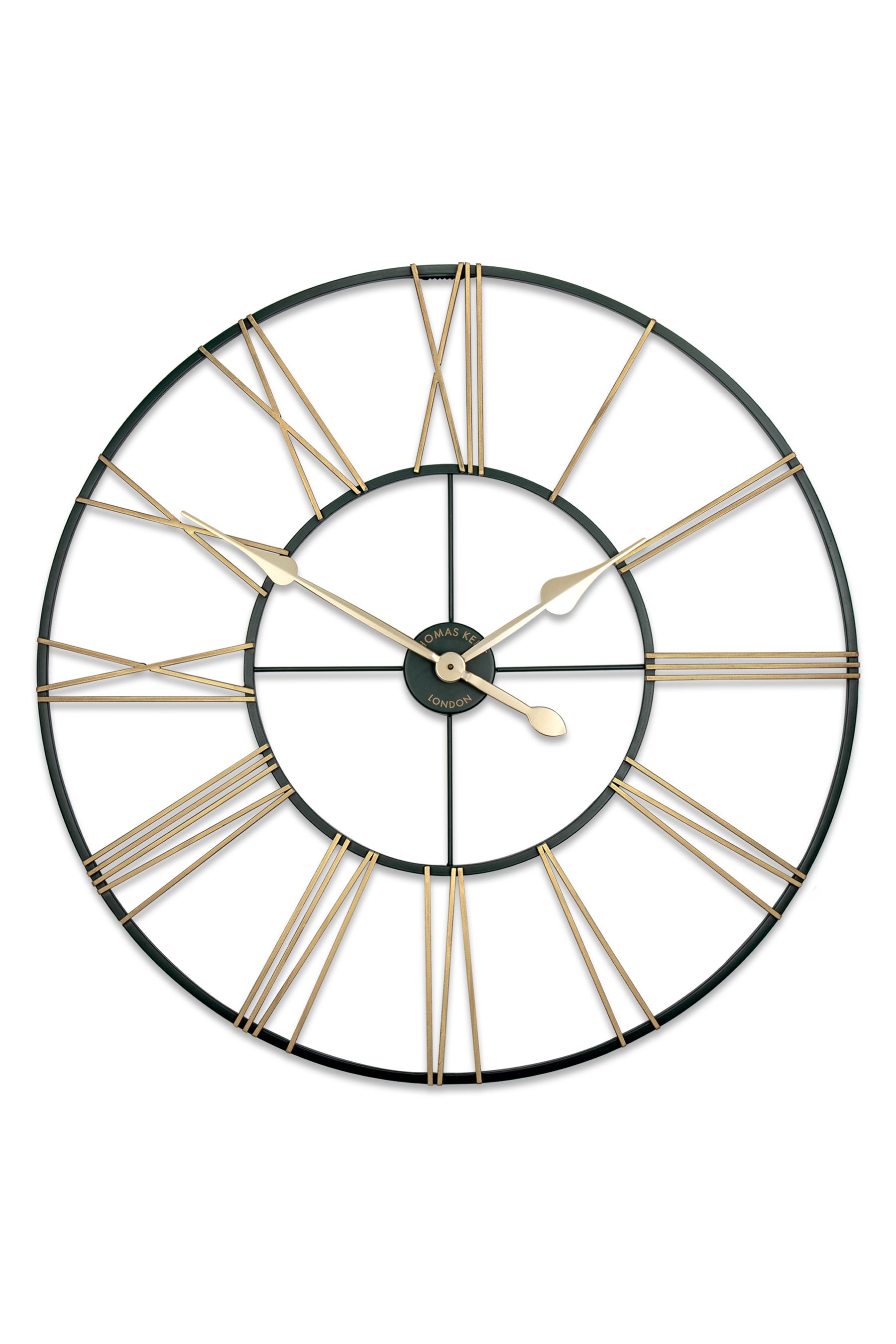 Buy Thomas Kent Clocks Green Summer House Green and Gold Oversized Skeleton Wall Clock from the ...