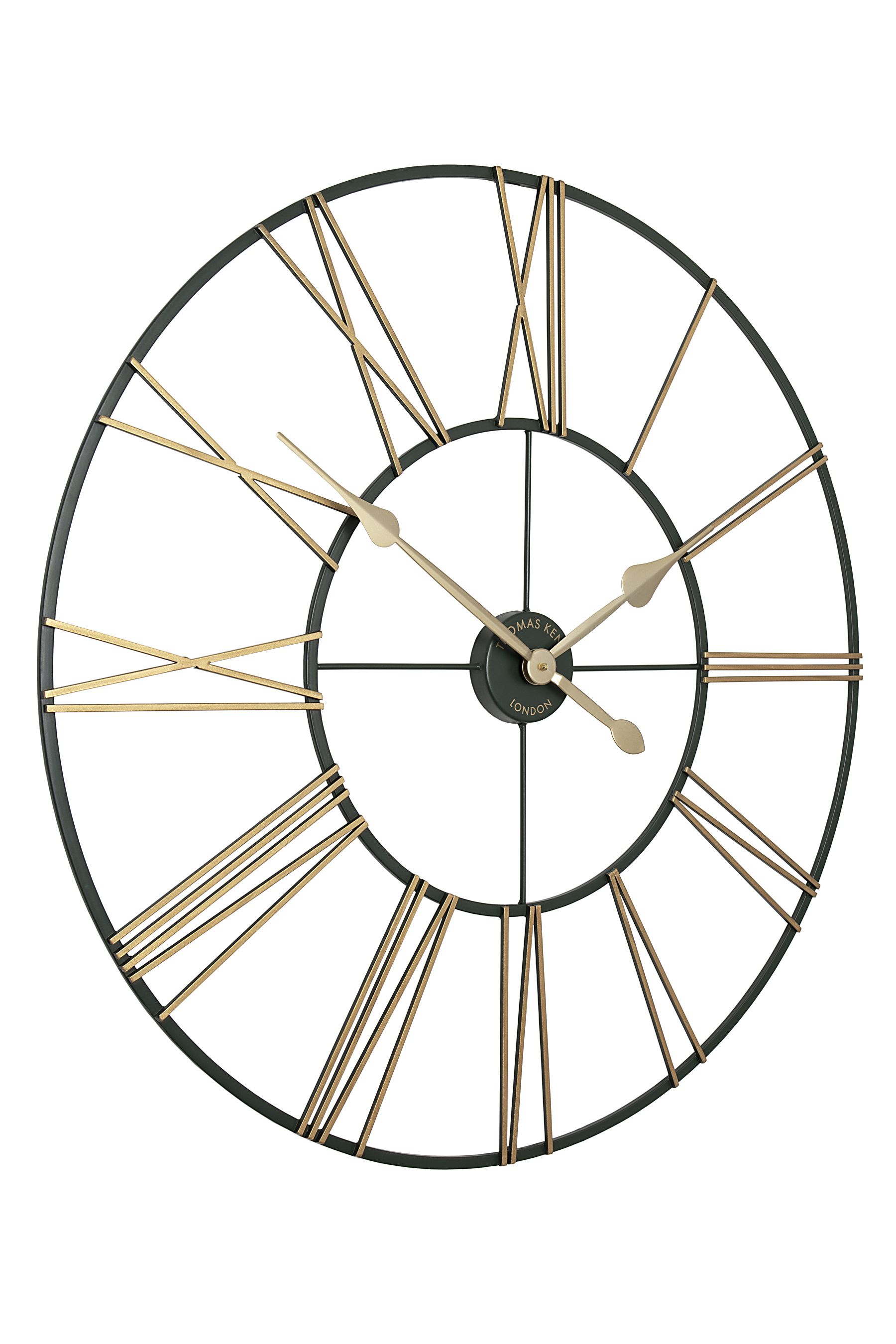 Buy Thomas Kent Clocks Green Summer House Green and Gold Oversized ...