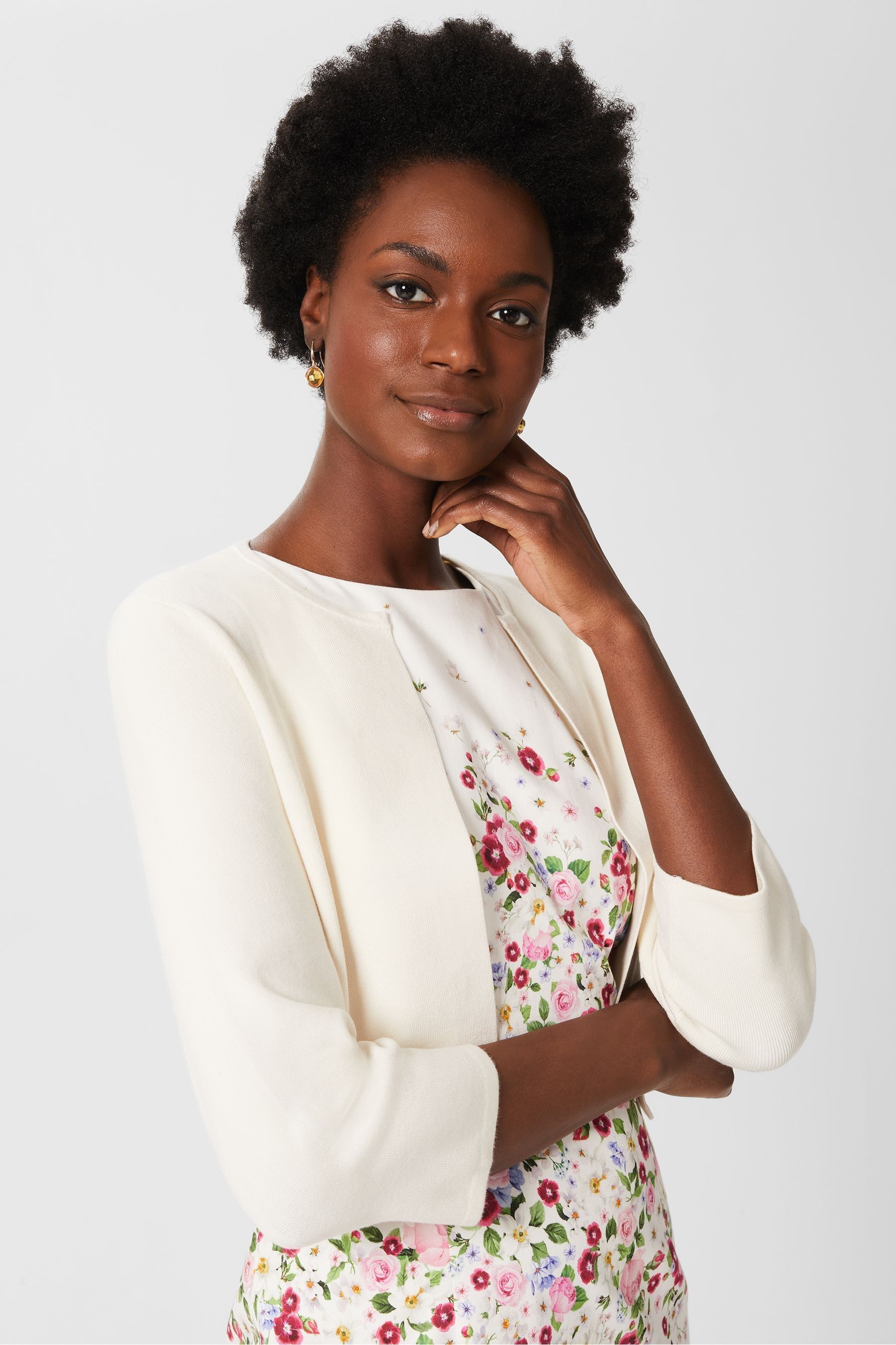 Buy Hobbs Cream Ella Cardigan from the Next UK online shop