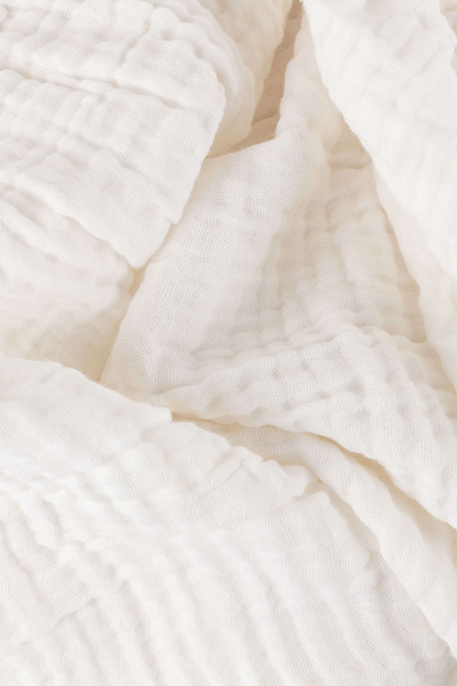 Buy Yard White Lark 4 Layer Muslin Crinkle Cotton Throw from the Next ...