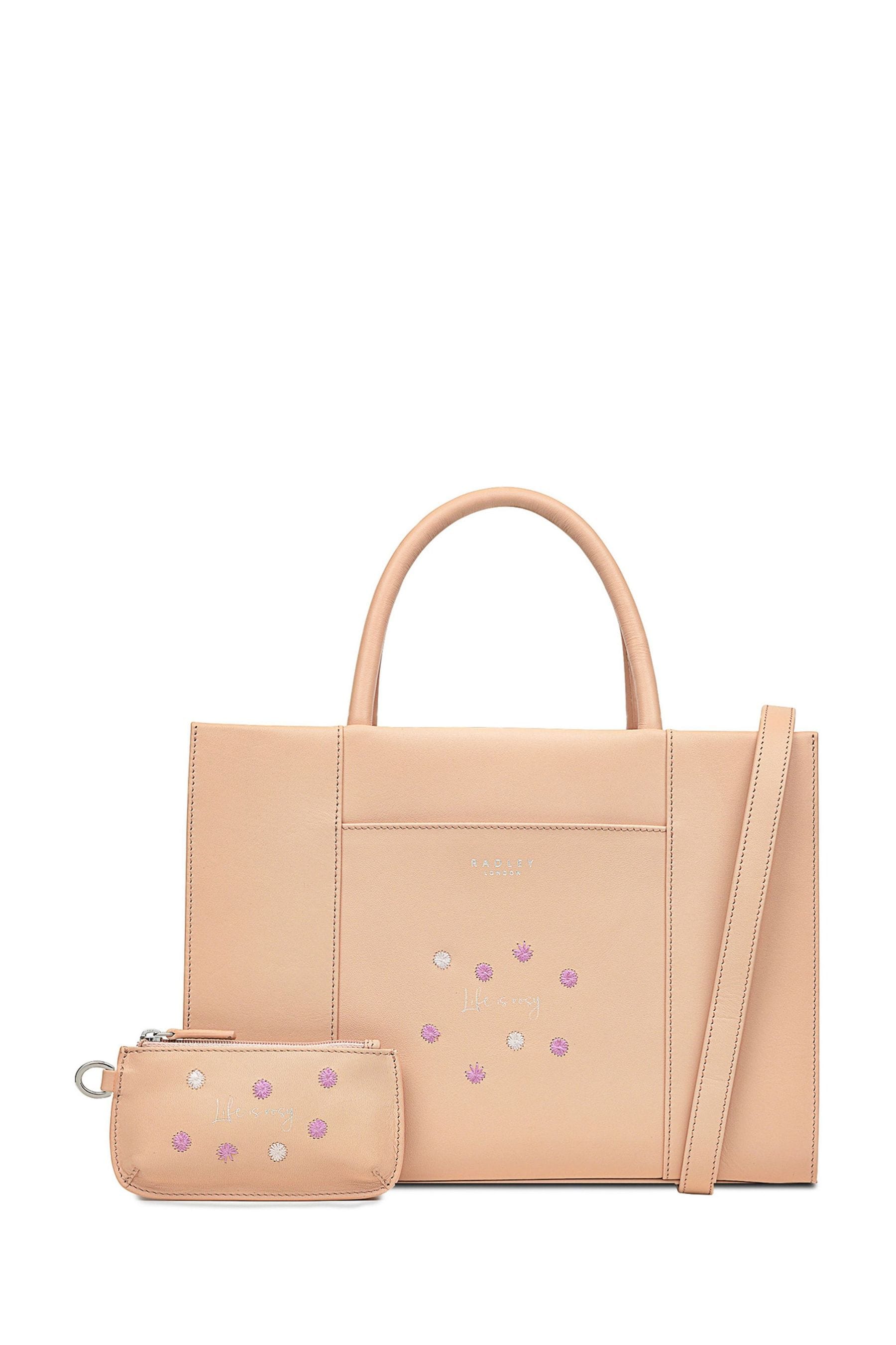 Buy Radley London Pink Medium Life Is Rosy Zip-Top Multiway Bag from ...