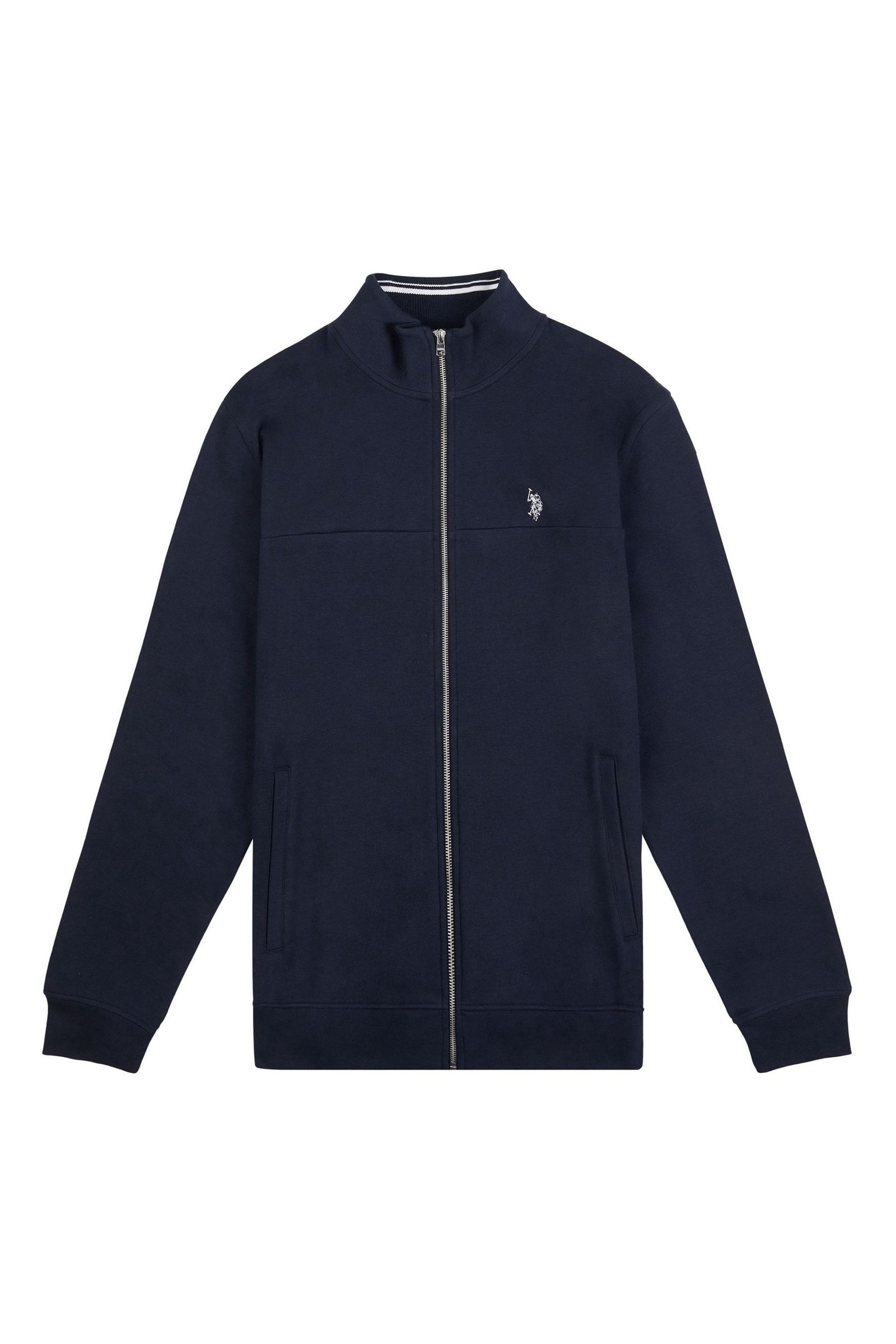 Buy U.S. Polo Assn. Mens Blue Classic Fit Luxe Funnel Tracksuit Top ...