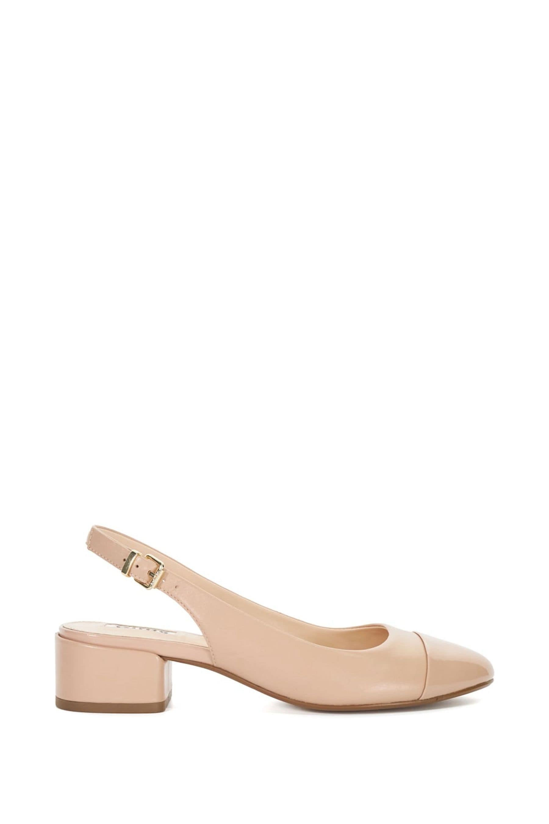 Dune London Pink Casing Sling Back Block Heel Sandals