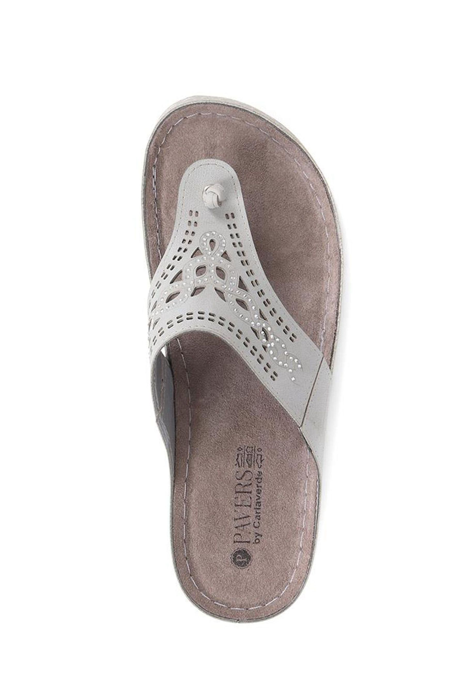 Buy Pavers Grey Embellished Toe Post Sandals from the Next UK online shop
