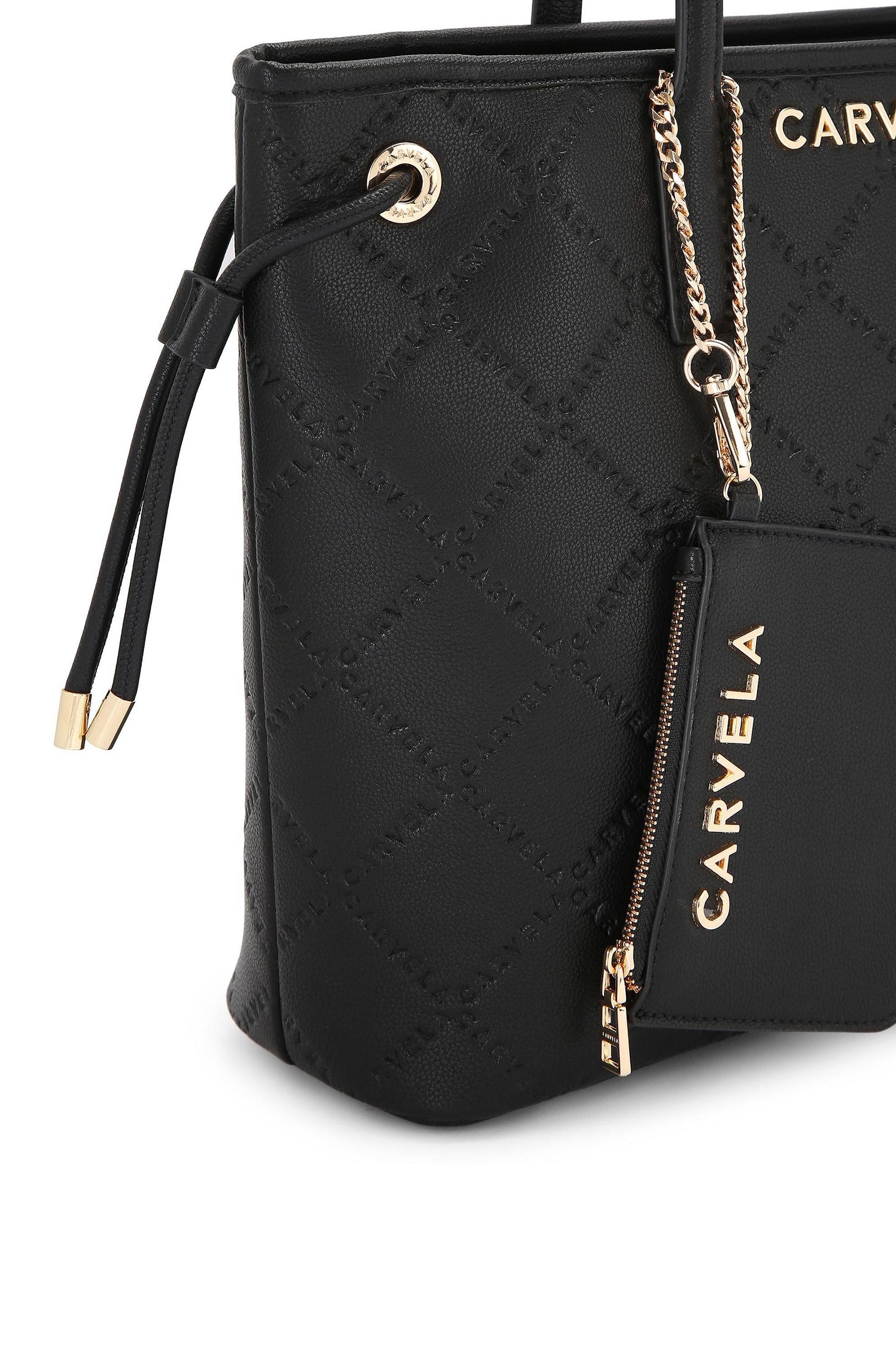 Carvela Sale Carvela Mini Hex Buckle Tote Carvela black bag clearance