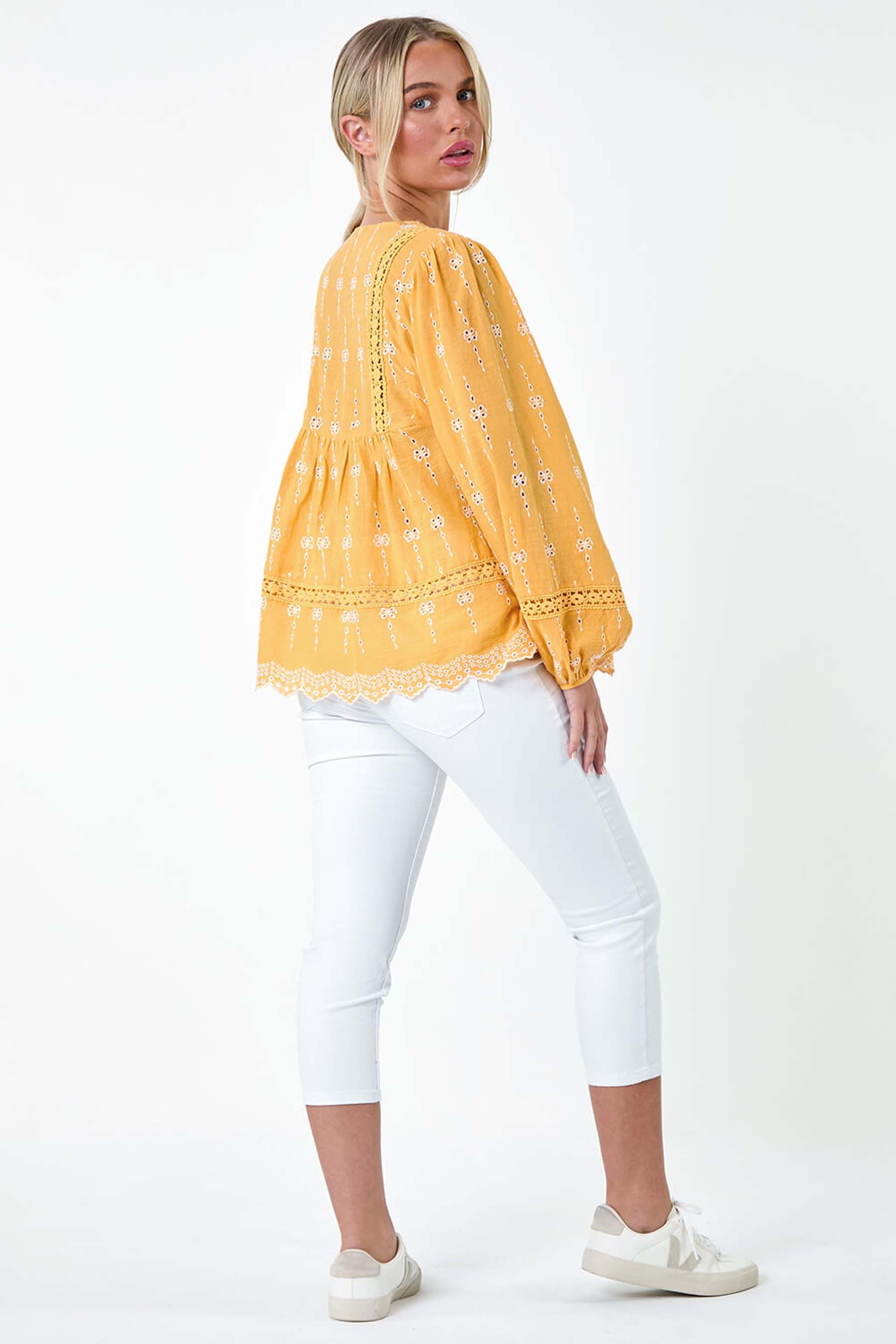 Buy Roman Orange Embroidered Cotton Smock Top from the Next UK online shop