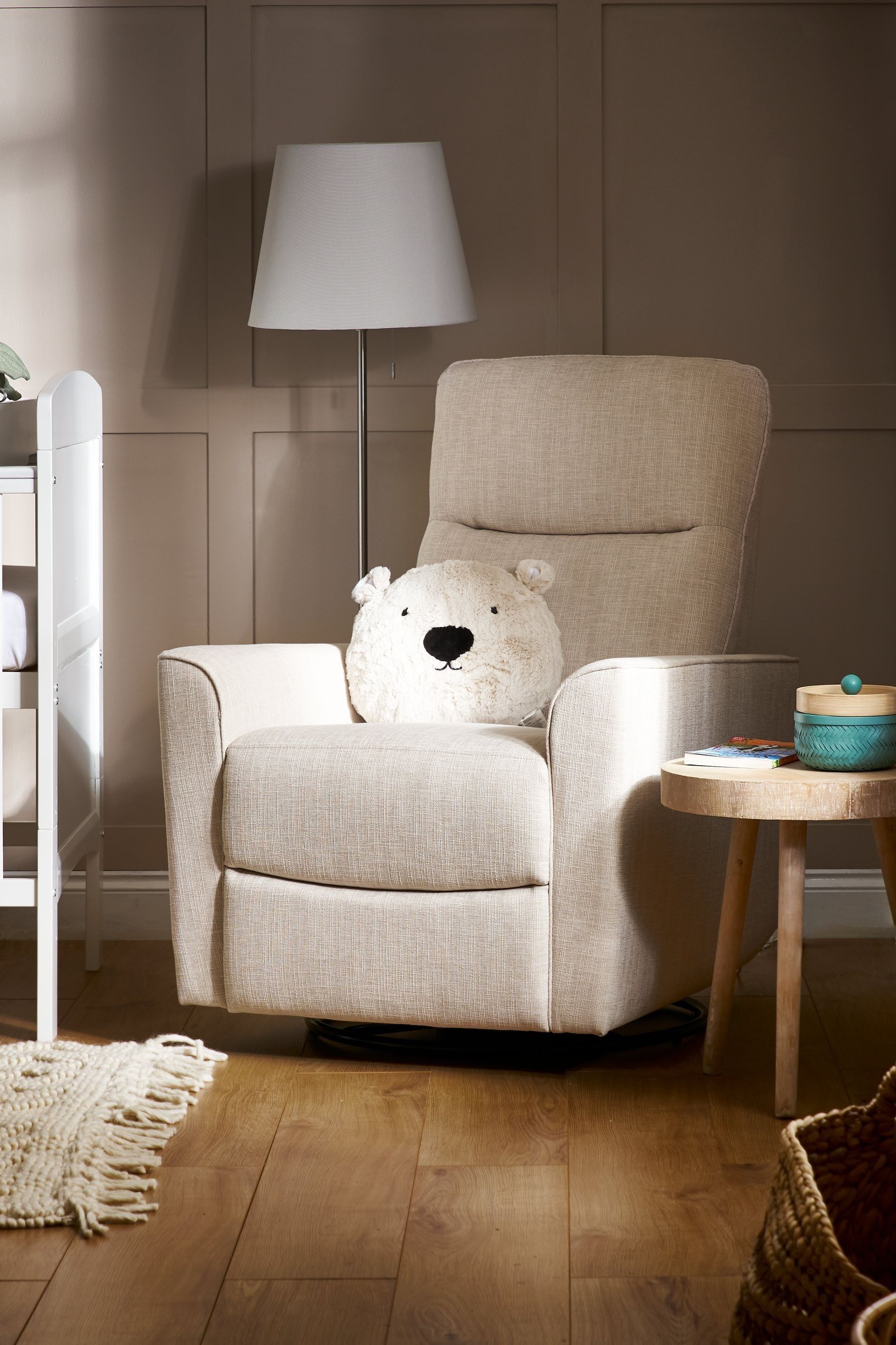Buy Obaby Oatmeal Swivel Glider Recliner Chair from the Next UK online shop
