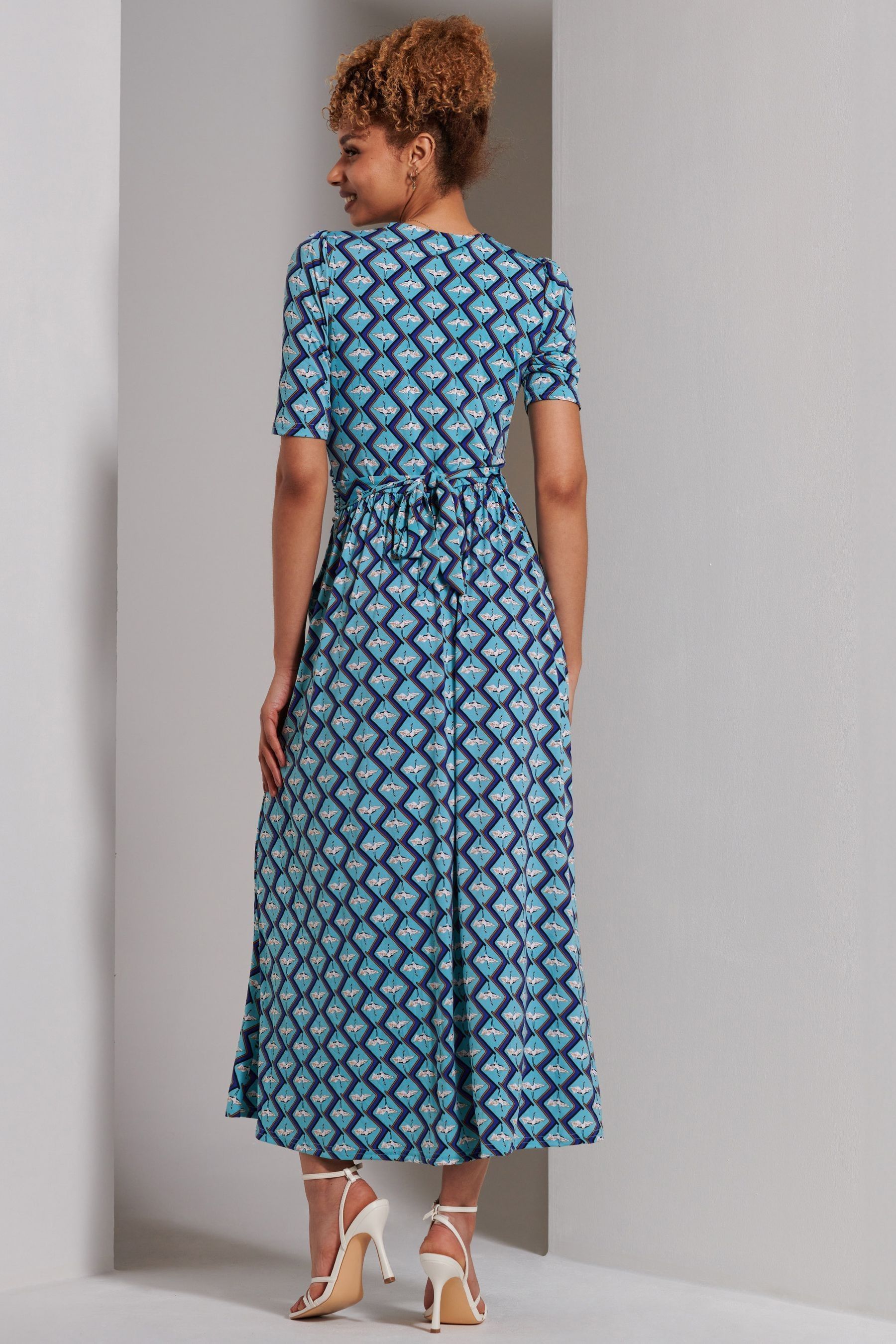 Buy Jolie Moi Green Bree Half Sleeve Jersey Maxi Dress from the Next UK ...