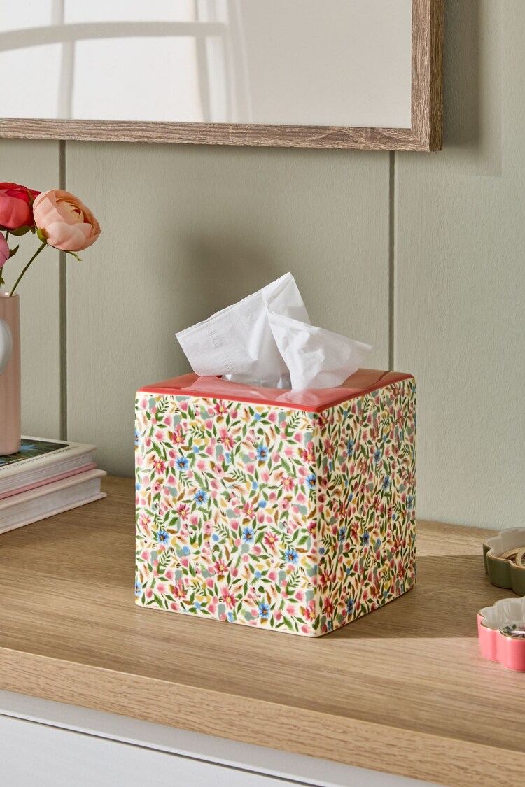 Buy Pink Bright Floral Tissue Box from the Next UK online shop